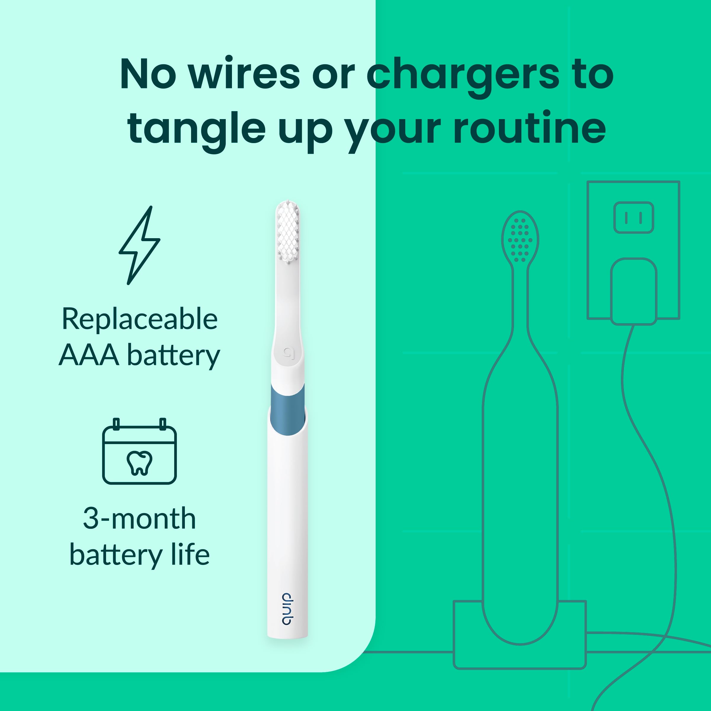 Snapklik.com : Quip Plastic Sonic Toothbrush For Adults Plus Extra ...