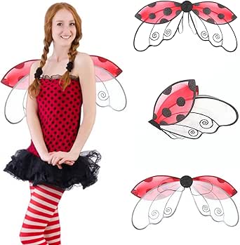 Amazon.com: Zephylix Ladybug Wings-Lady Bug Costumes for Girls, Lady ...