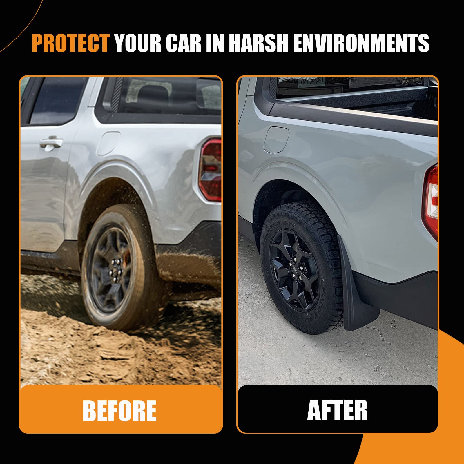 Snapklik.com : Mud Flaps For Ford Maverick 2022 2023 2024 2025 - Wheel ...
