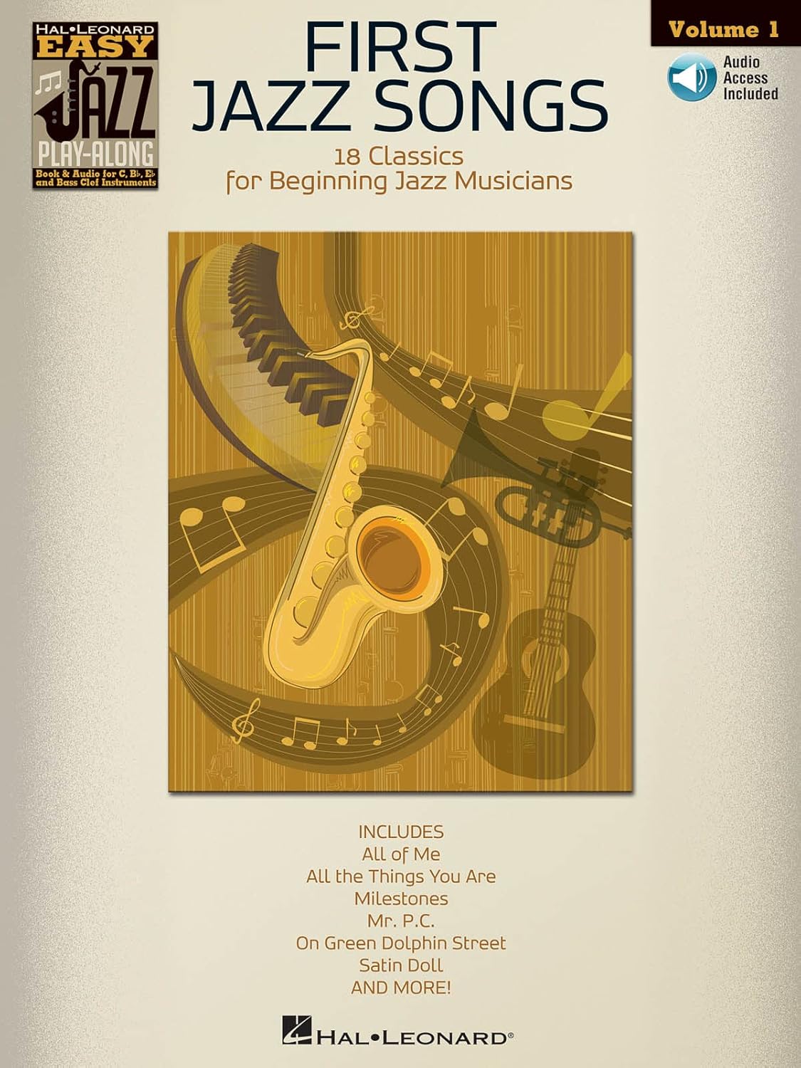 First Jazz Songs - Easy Jazz Play-Along Volume 1 Book/Online Audio: Hal ...