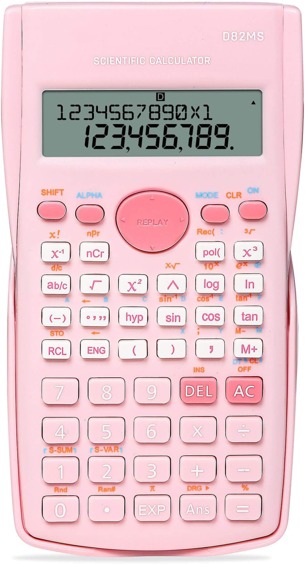 Amazon.com : deli Pink Scientific Calculator, 2 Line Cute Calculator ...