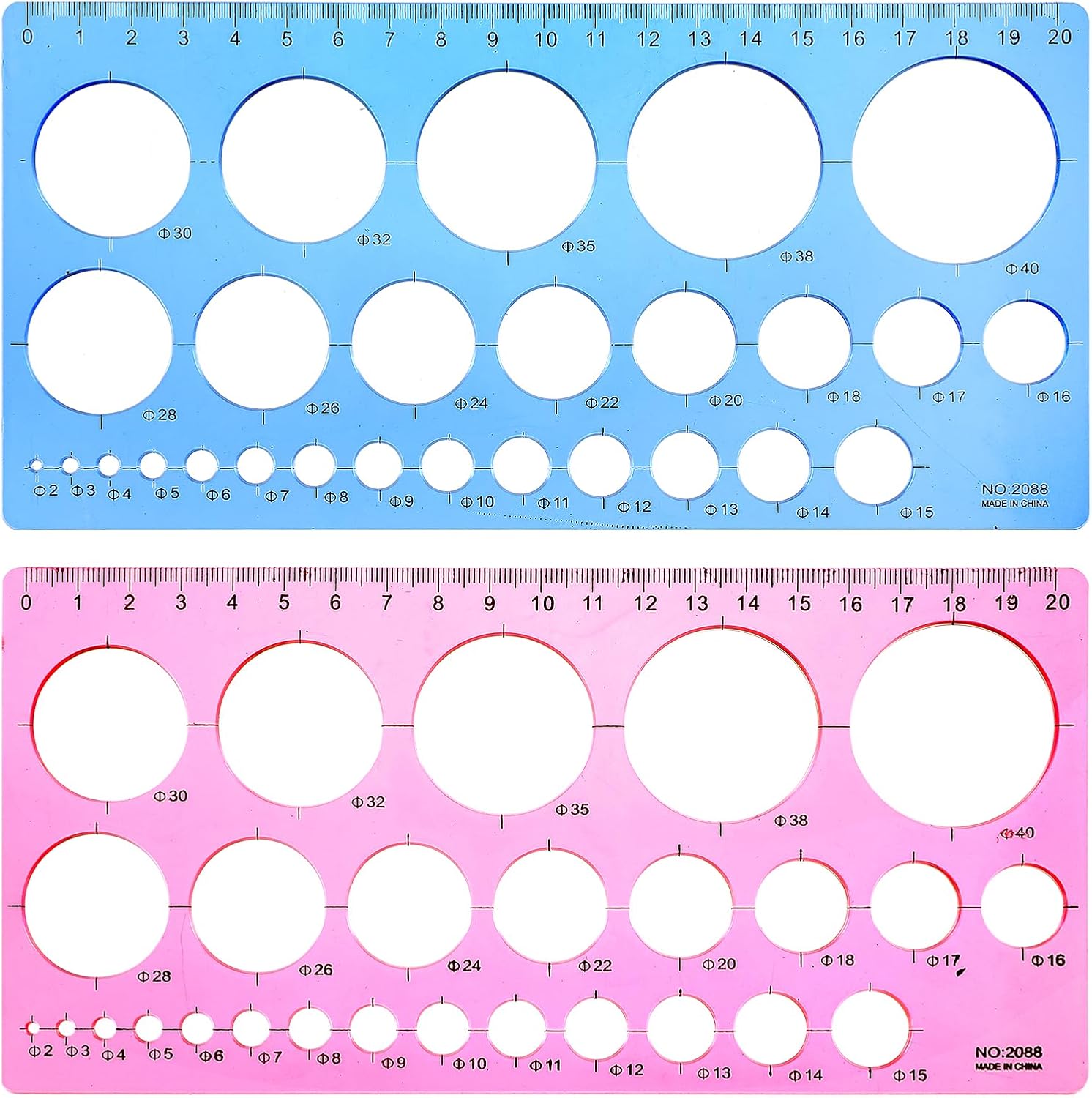 Amazon.com: Circle Stencils for Drawing, 2 Pcs Circle Template for ...