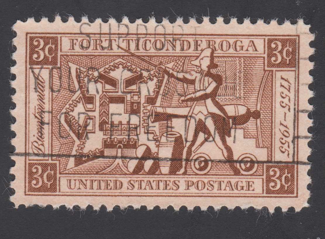 Amazon.com: 1955 "Fort Ticonderoga 3 Cents Stamp (#1071) : Toys & Games