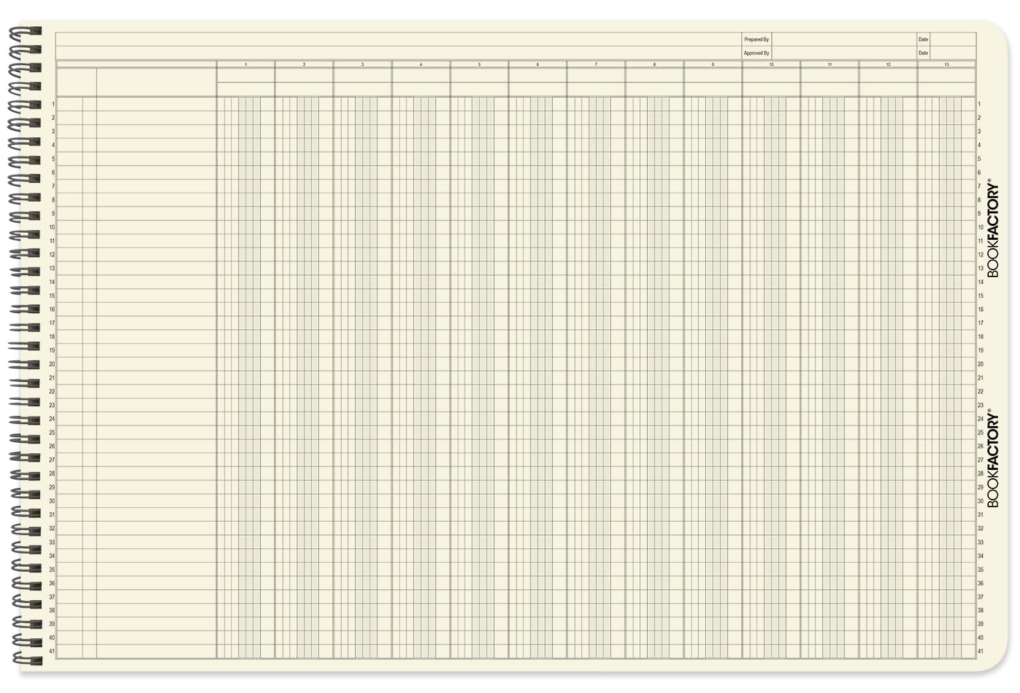 Snapklik.com : BookFactory Accounting Ledger Notebook/Large 13 Column ...