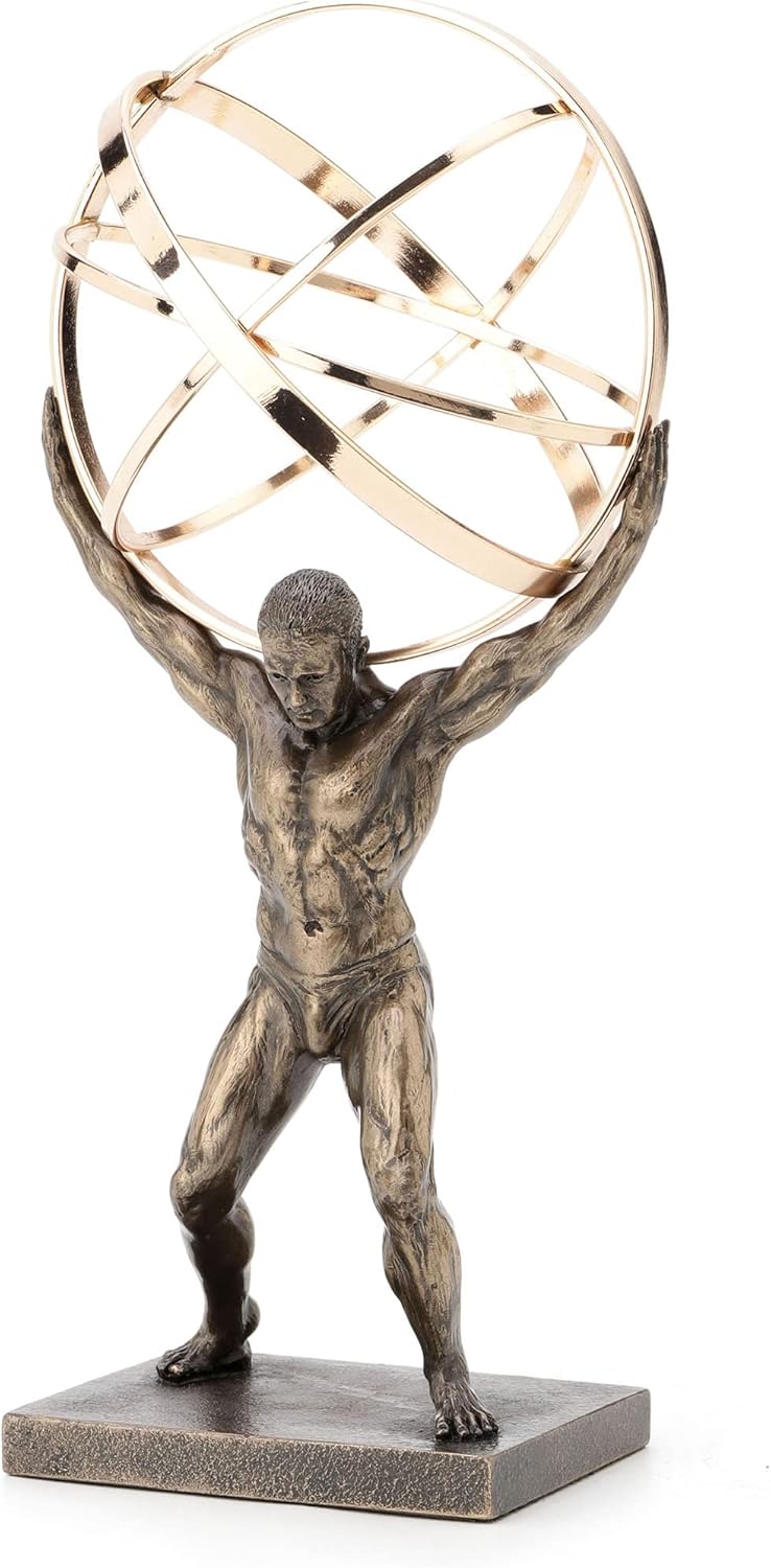 Amazon.com: Veronese Design Atlas Carrying Celestial Sphere Bronze ...