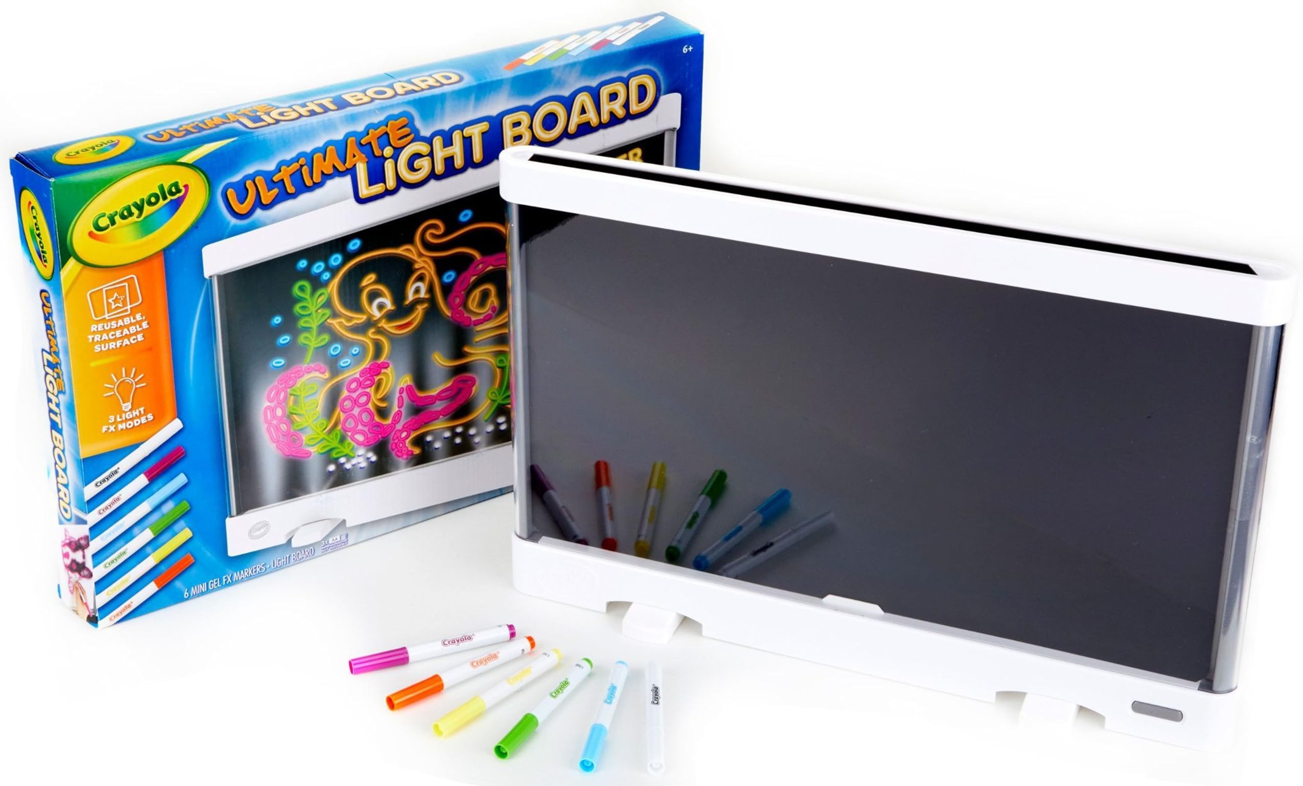 Amazon.com: Discovery Kids Neon Glow Drawing Easel w/ 6 Color Markers ...