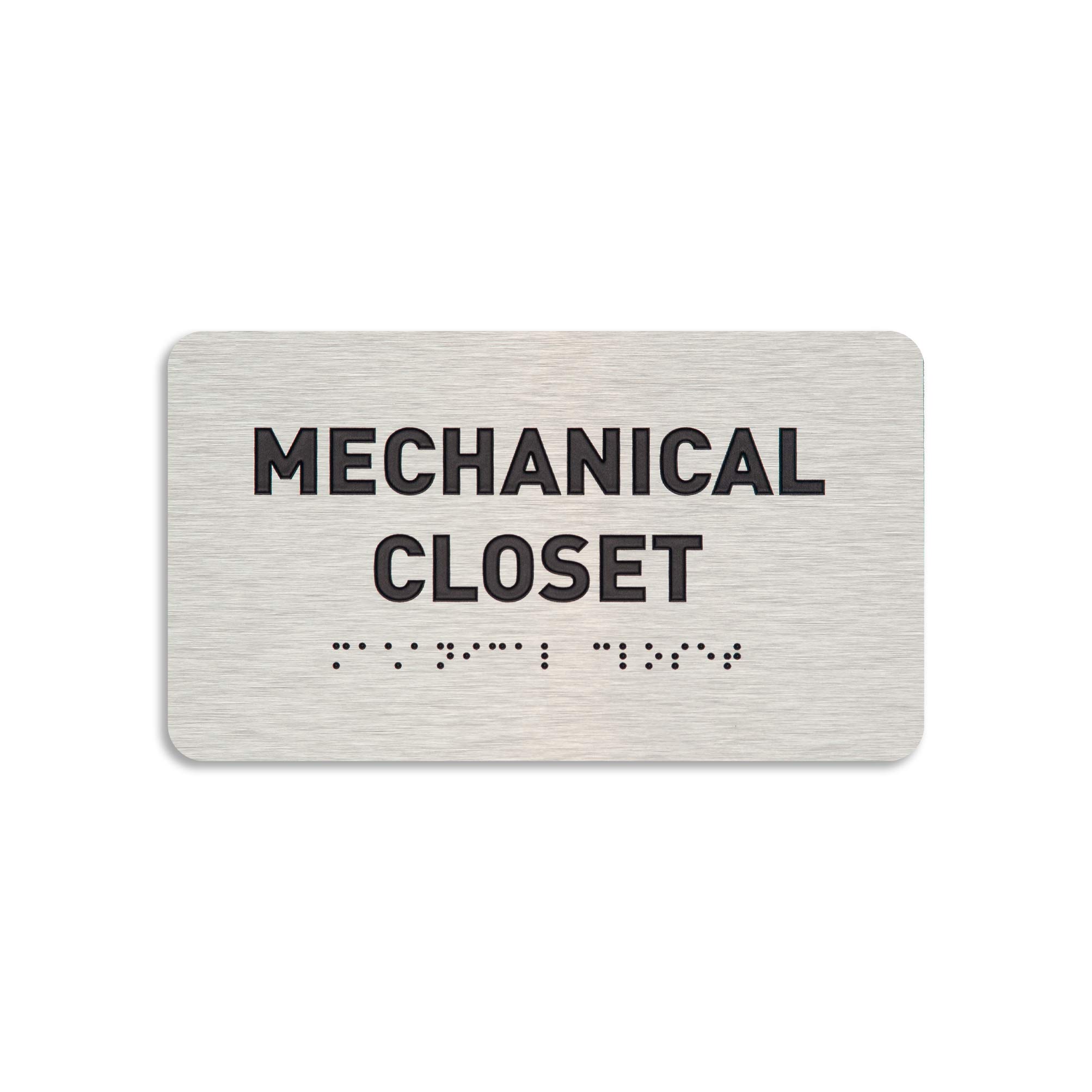 Buy Mechanical Closet Sign - ADA Compliant Utility Sign, Raised Letters ...