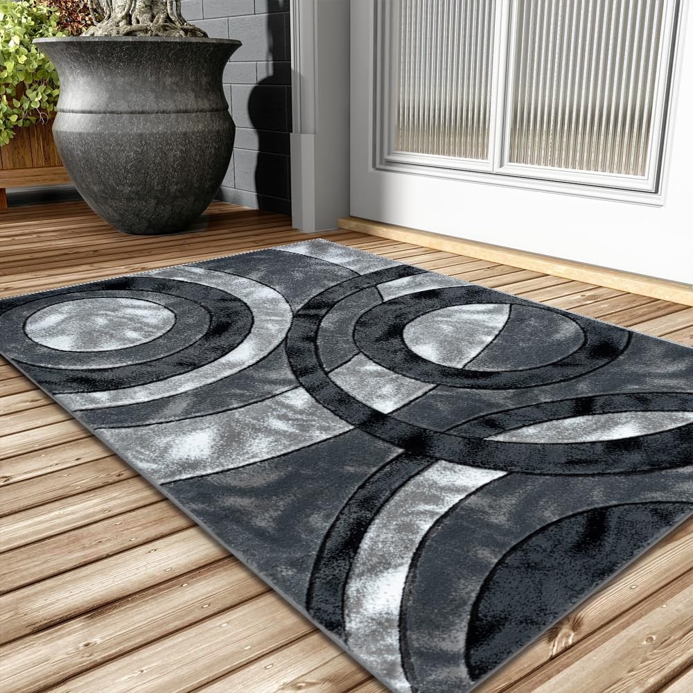 PHP Beautiful Large Door Mat - Flat weave Non Shed Geometric Pattern ...