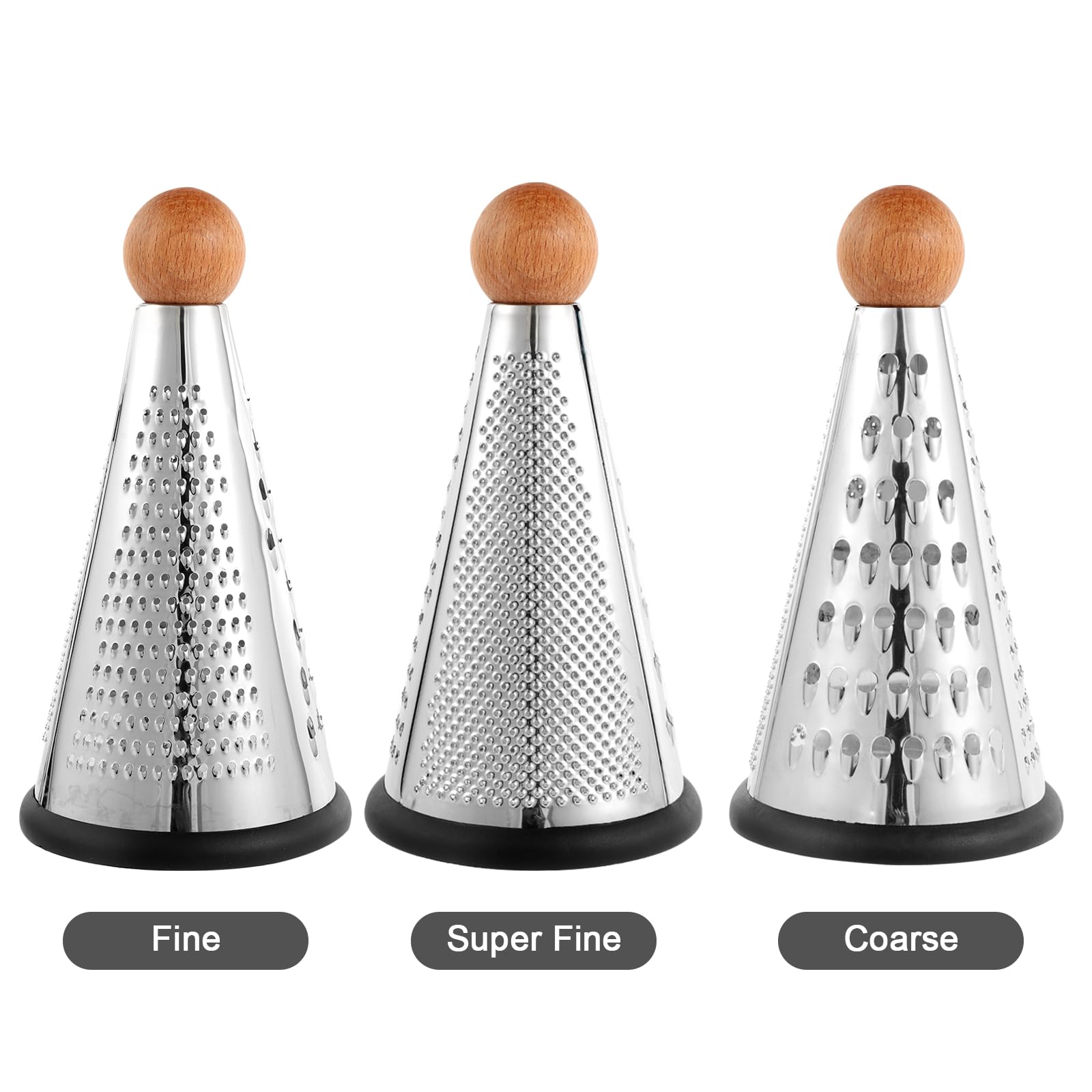 Cone Cheese Grater With Handle Stainless Steel Grater Triple Function ...