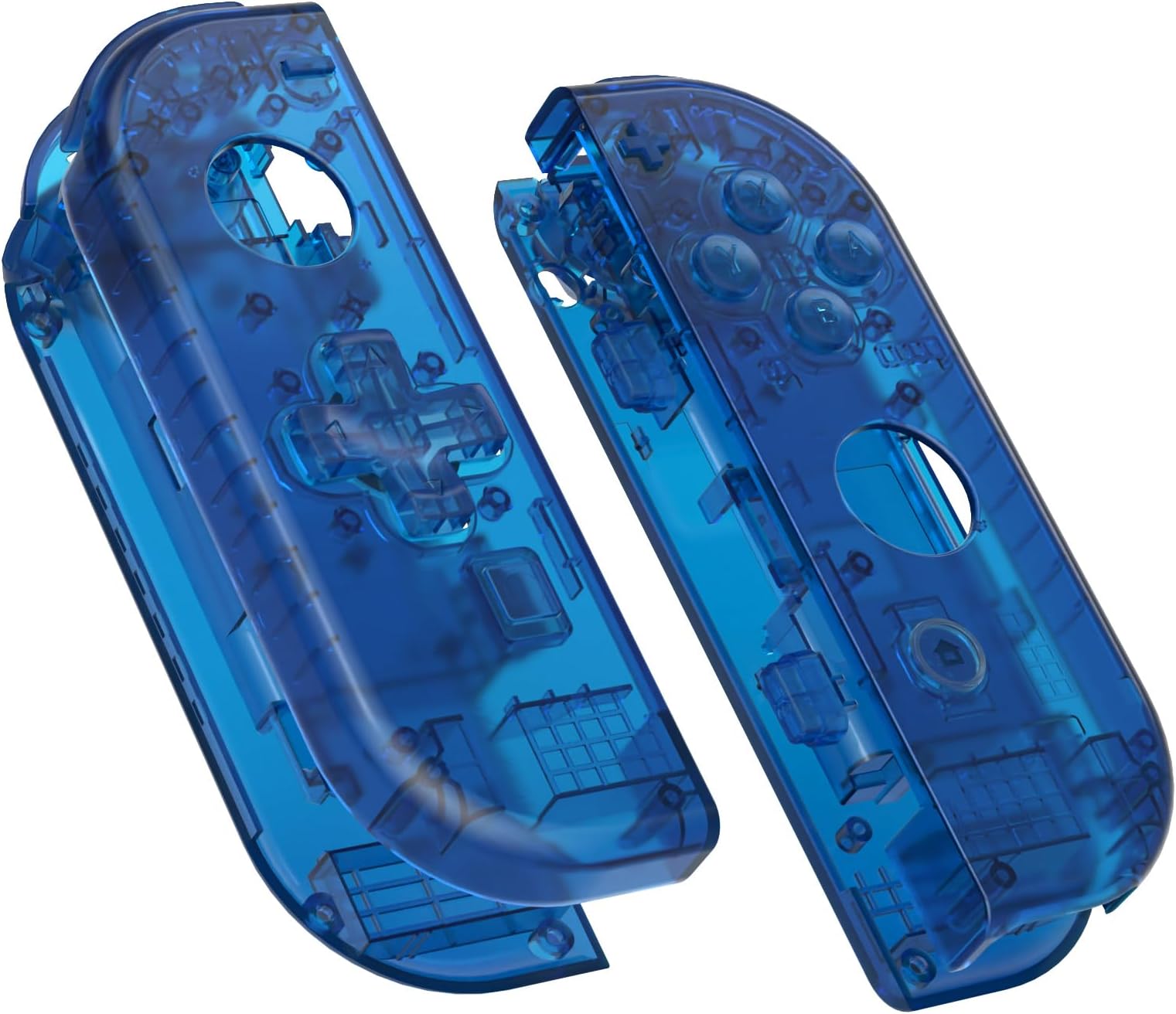 Amazon.com: eXtremeRate Transparent Clear Blue Joycon Handheld ...