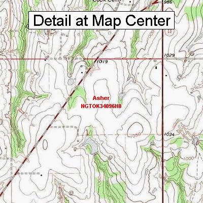 Amazon.com: USGS Topographic Quadrangle Map - Asher, Oklahoma (Folded ...