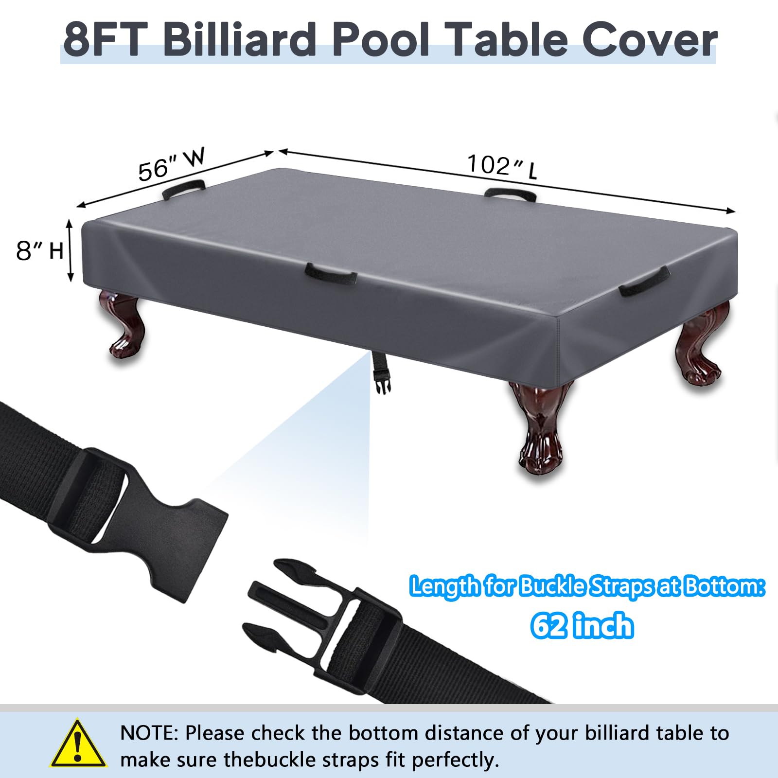 Snapklik.com : Pool Table Covers 8FT, Heavy Duty Cover For Pool Table ...