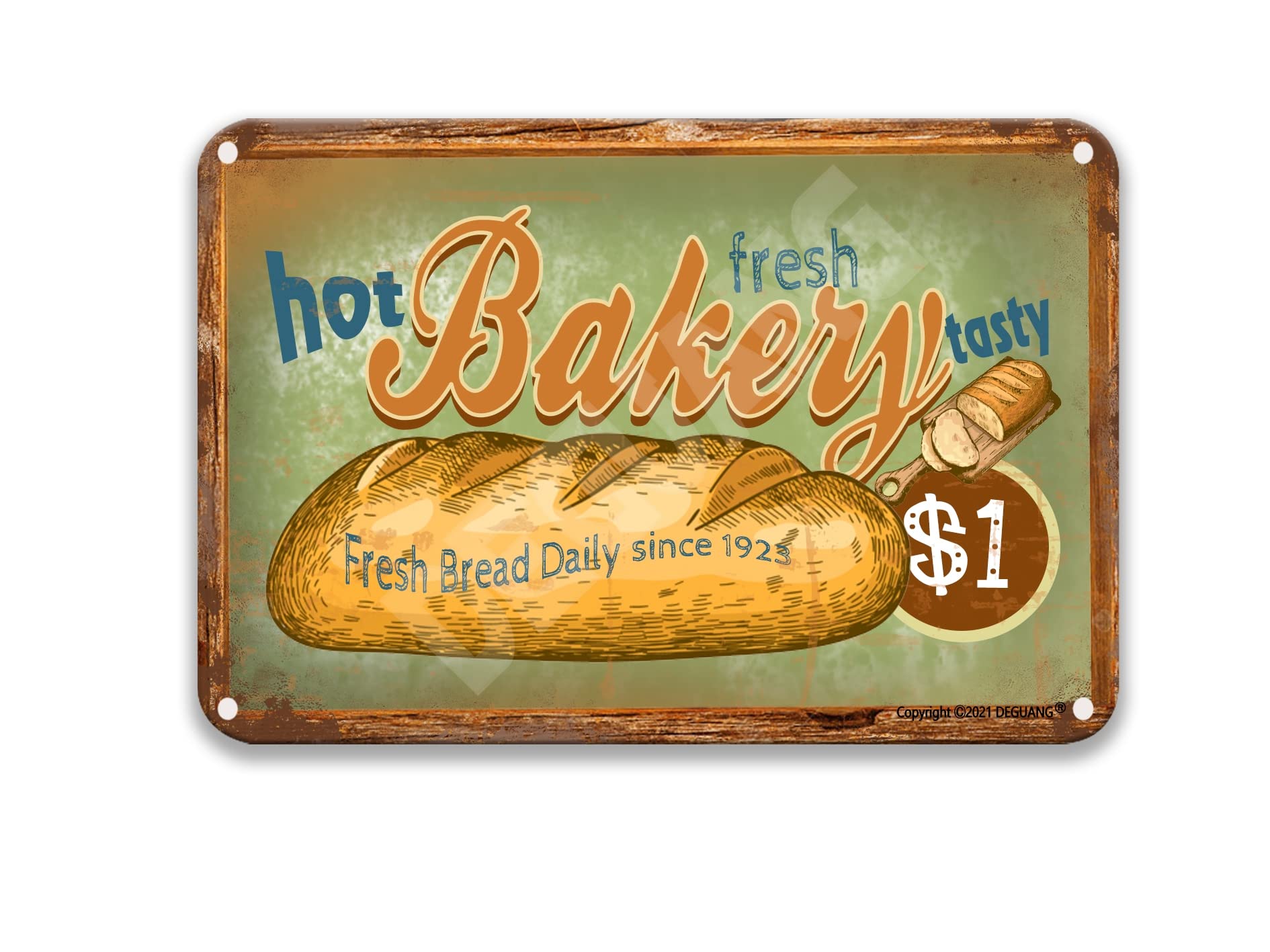 Amazon.com: Bakery Fresh Bread $1 Vintage Farmhouse Decor Country Decor ...