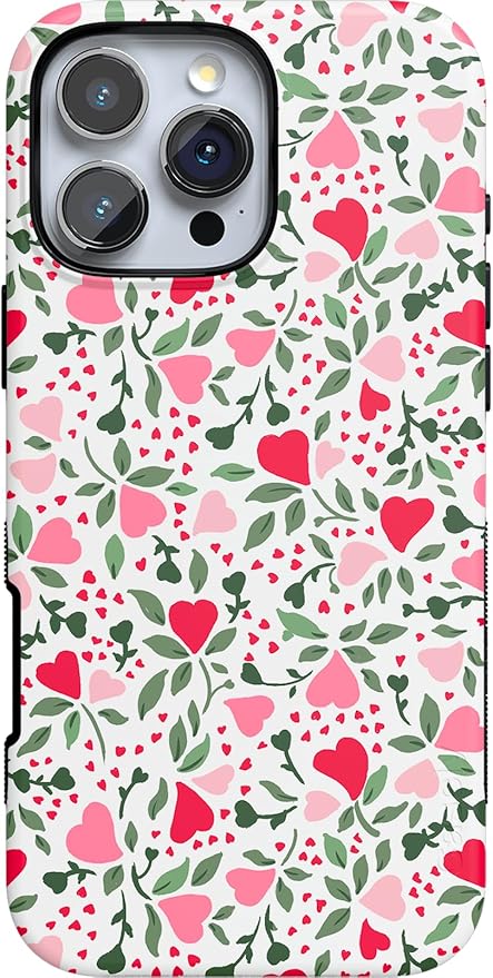 Amazon.com: Casely iPhone 16 Pro Max Case | Vines of Love | Floral Heart | Compatible with ...