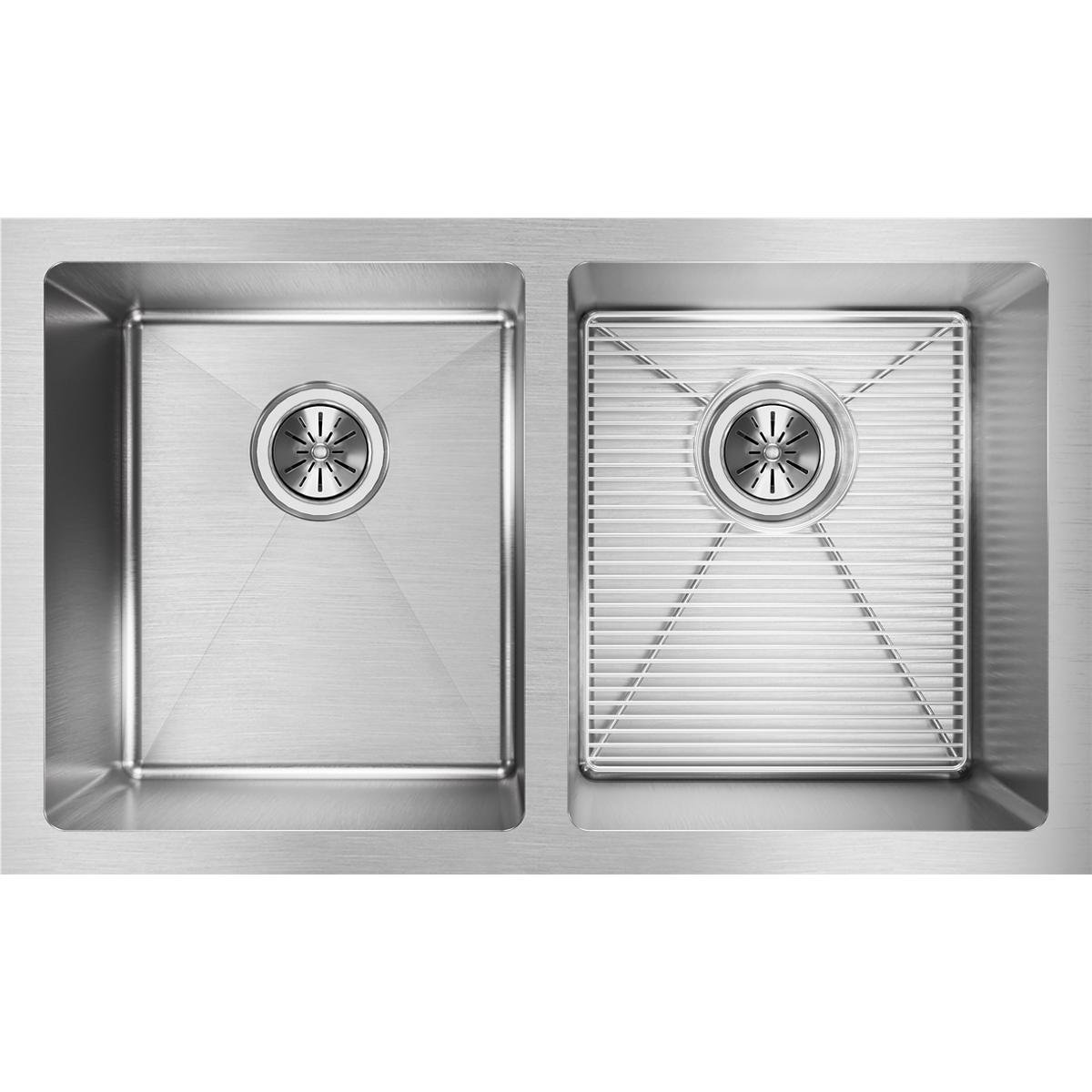 BLANCO, Stainless Steel 515824 PRECISION Double Bowl Undermount Kitchen ...