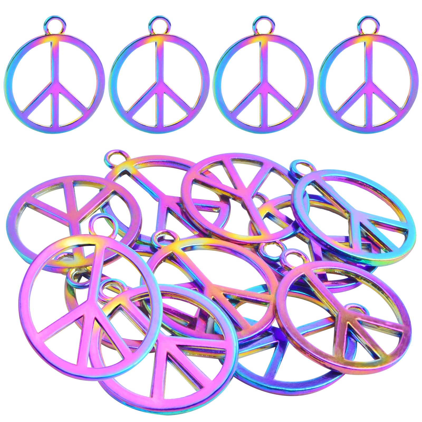 Rainbow Colored Peace Signs