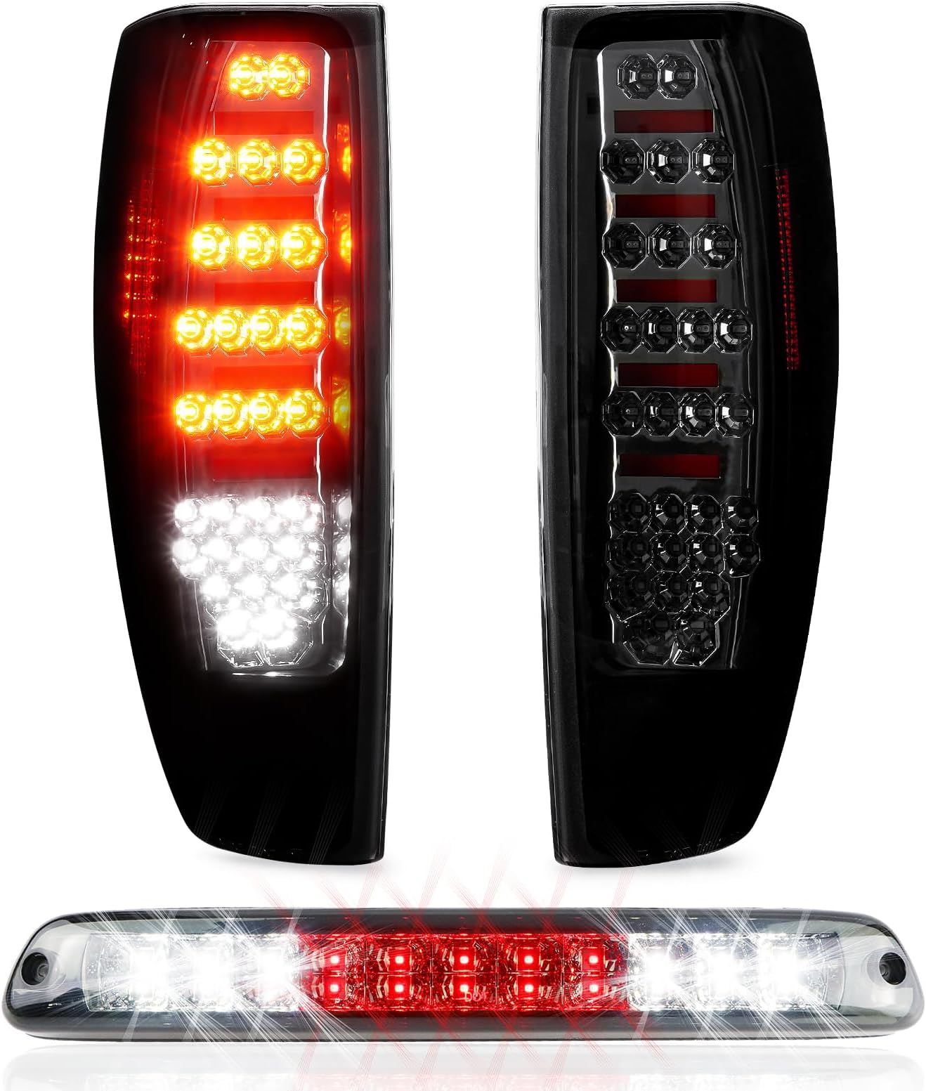 Amazon.com: Bomusou Tail Light Assembly + 3rd Brake Light [LED Kit] Fit ...