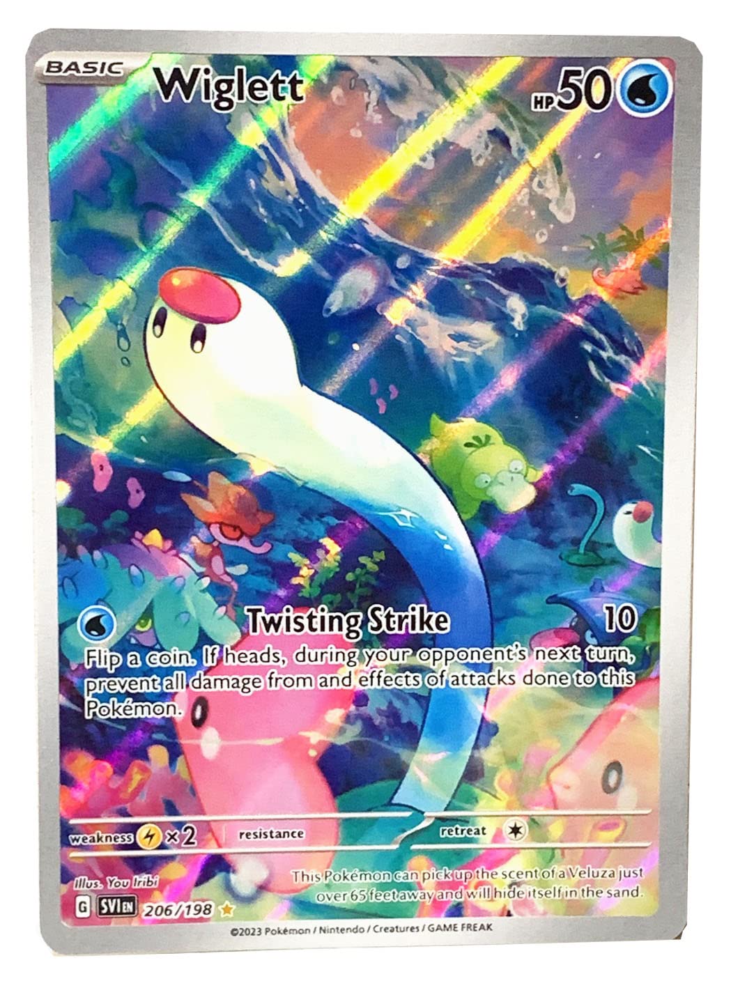 Amazon.com: Pokemon - Wiglett 206/198 - Scarlet & Violet - Illustrator ...