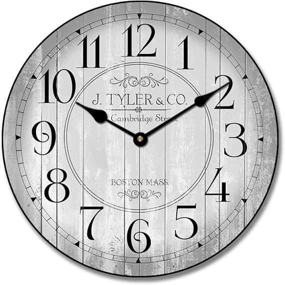 Amazon.com: The Big Clock Store Gray Clocks | Ultra Quiet Quartz ...