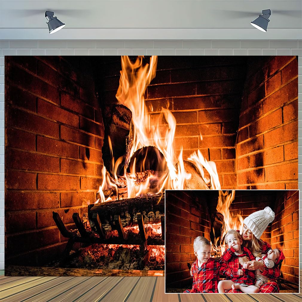 Vertical Fireplace Wallpaper
