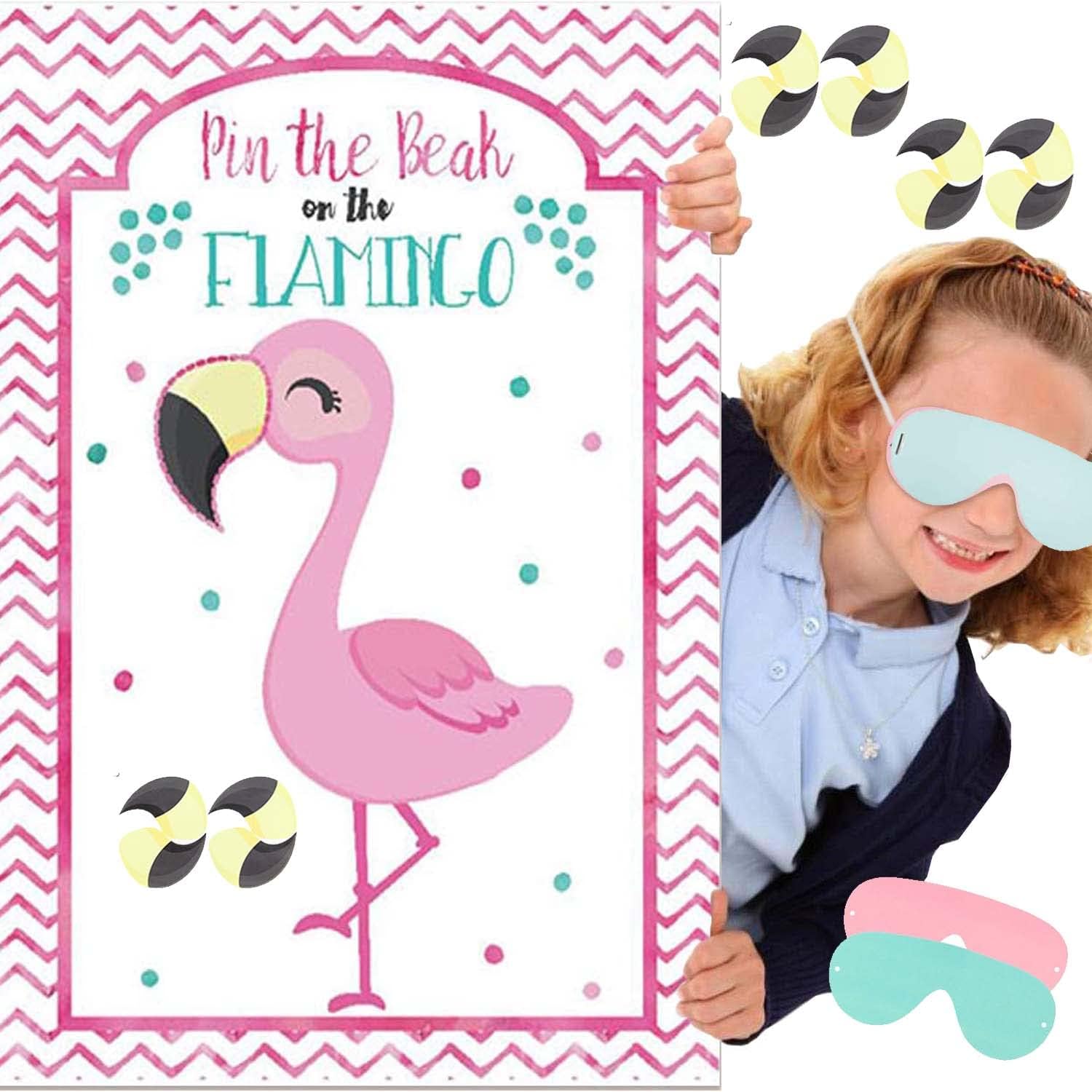Uni-Fine Pin on the flamingo Game - 45x60cm Pin Game Party Games for ...