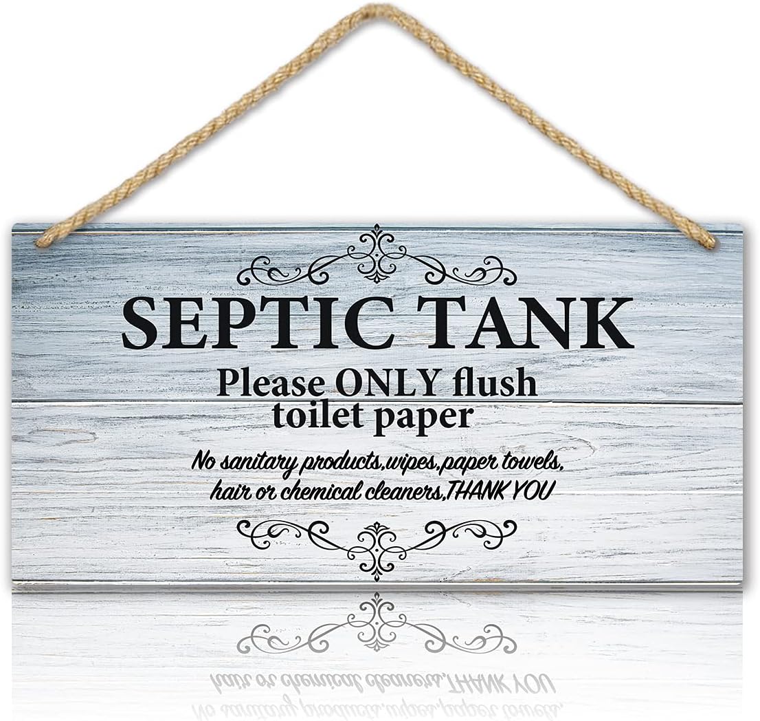 Amazon.com: Stylish and Bold, Black and White, SEPTIC TANK Sign ...