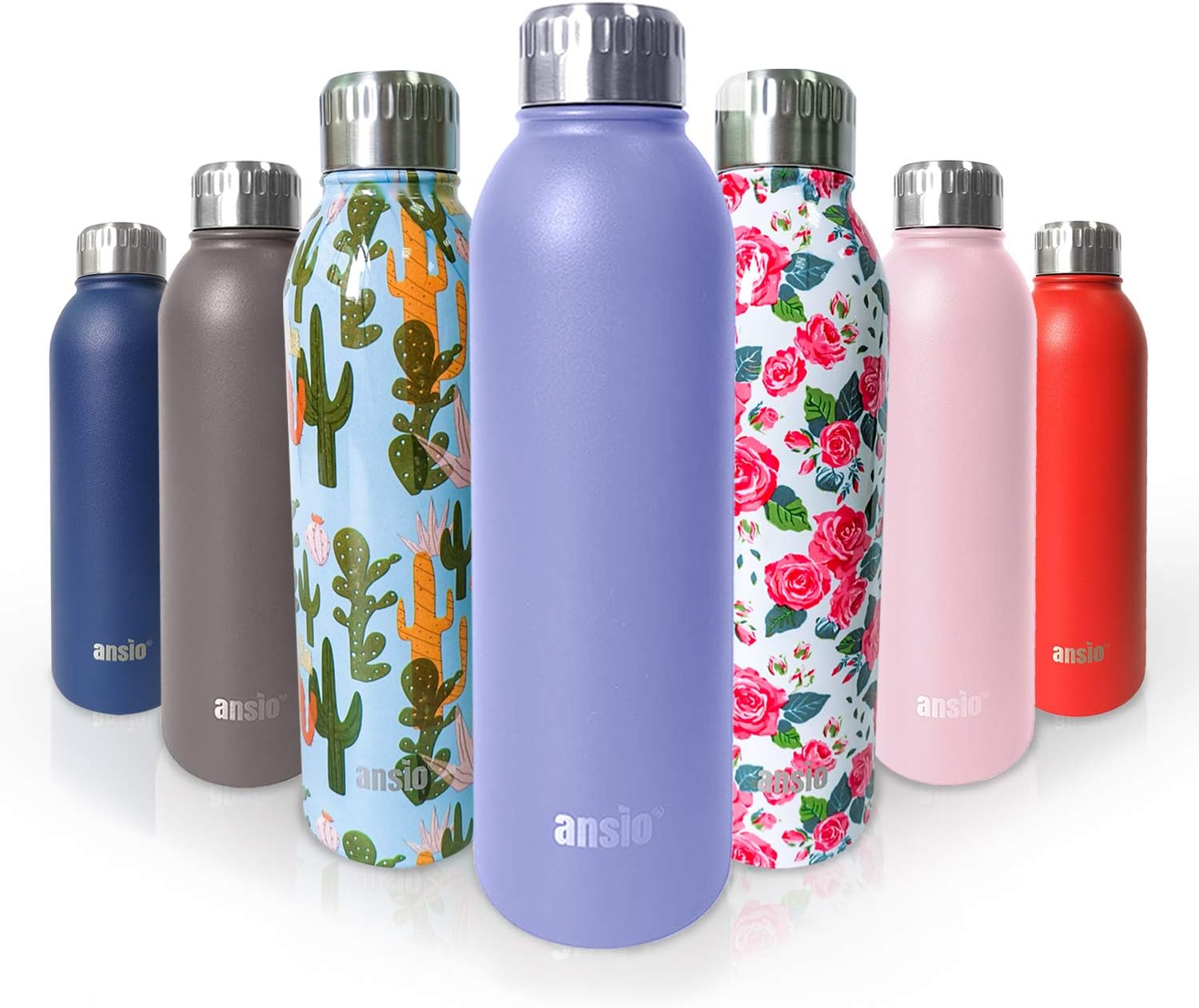 ANSIO Water Bottle,Vacuum Flask & Stainless Steel Water Bottle Double ...