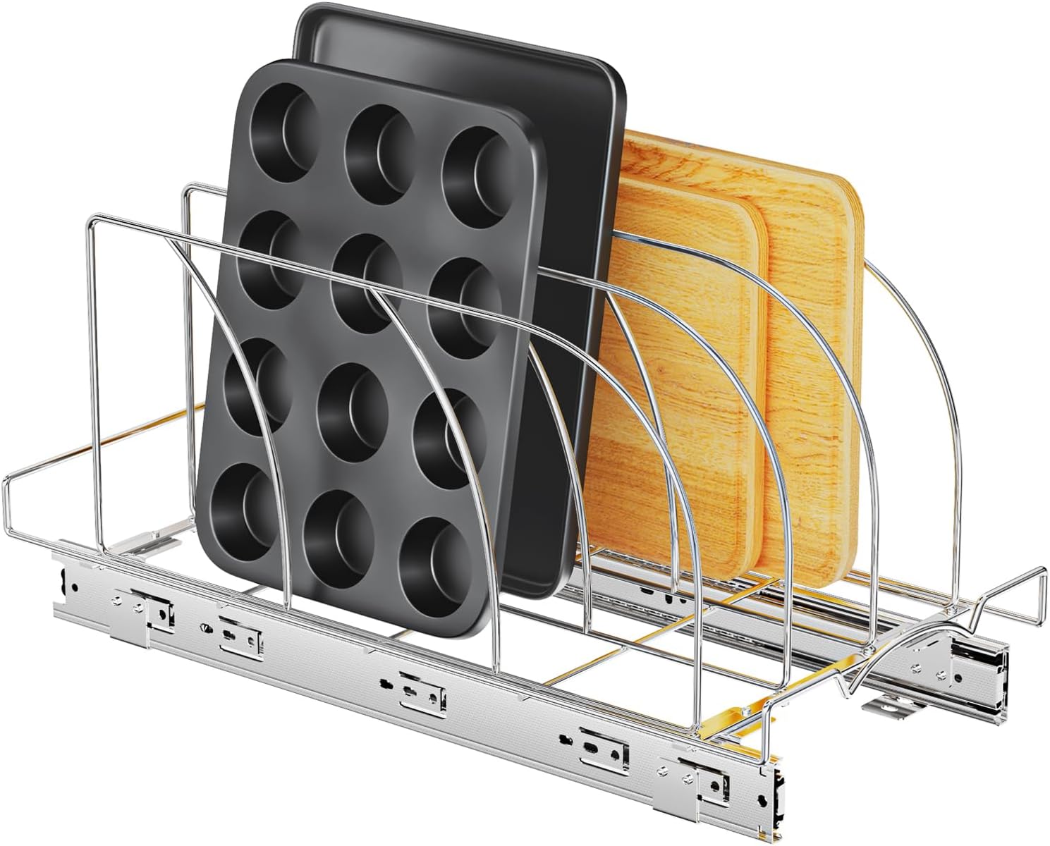 Amazon.com: Knape & Vogt KV Slide Out Tray Divider 3 divider unit ...