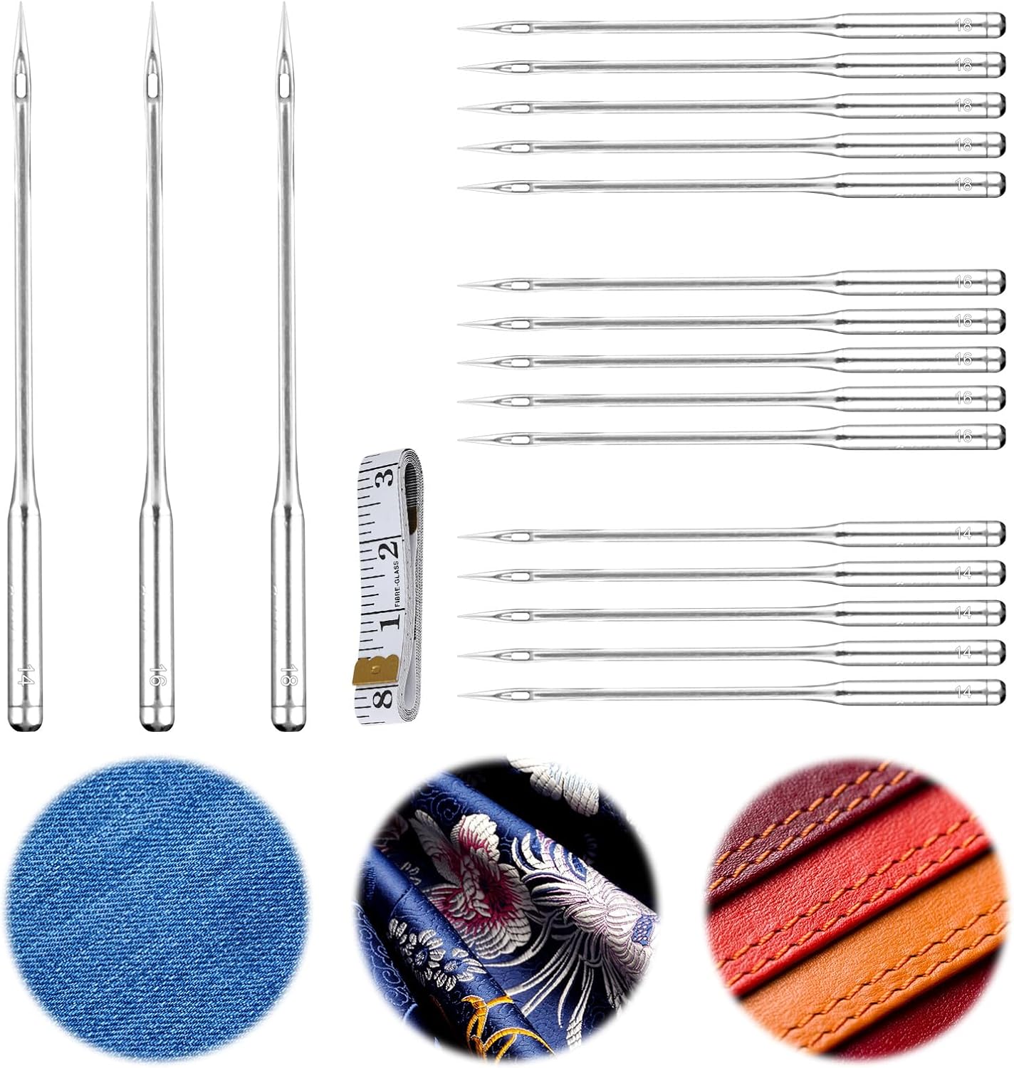 Amazon.com: Sewing Machine Needles Universal Home 60Pcs,Size 90/14,100 ...