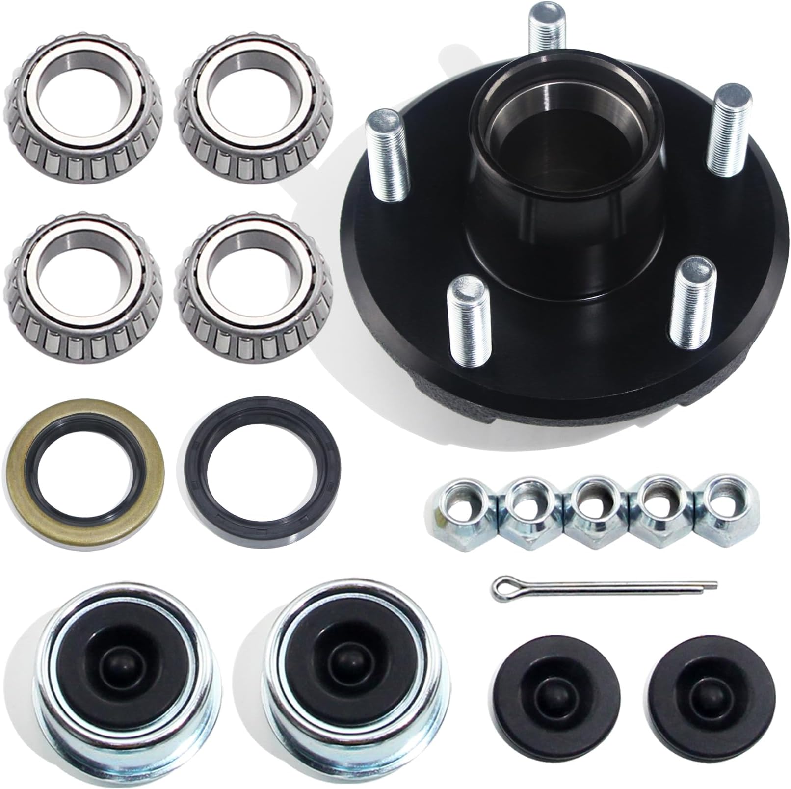 Amazon.com: FKG Trailer Hub Kit 5 Bolt on 4.5" Bolt Circle Fit for ...