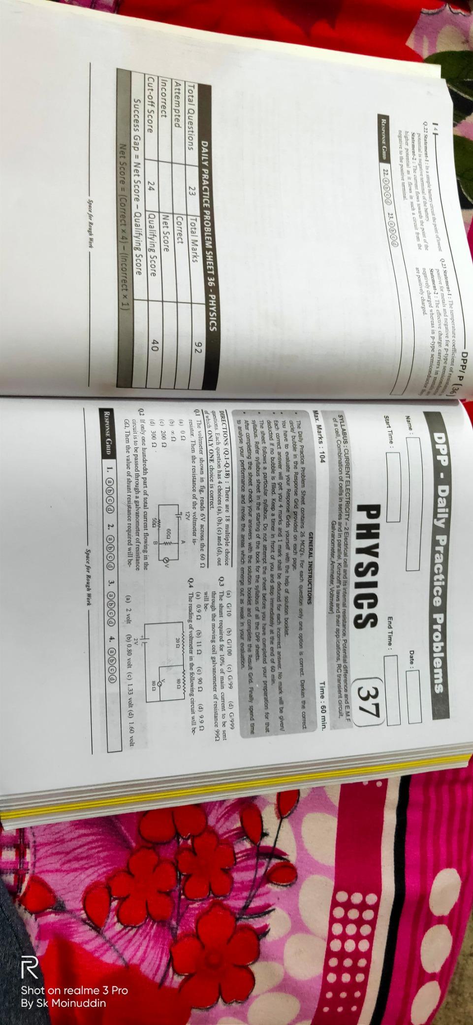Buy Physics Topic-wise & Chapter-wise DPP (Daily Practice Problem) Sheets for NEET/ AIIMS ...