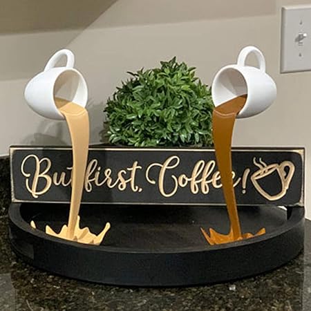 Amazon.com: Ceramic Fake Joke Coffee Spill in Mug with Spoon : Home ...