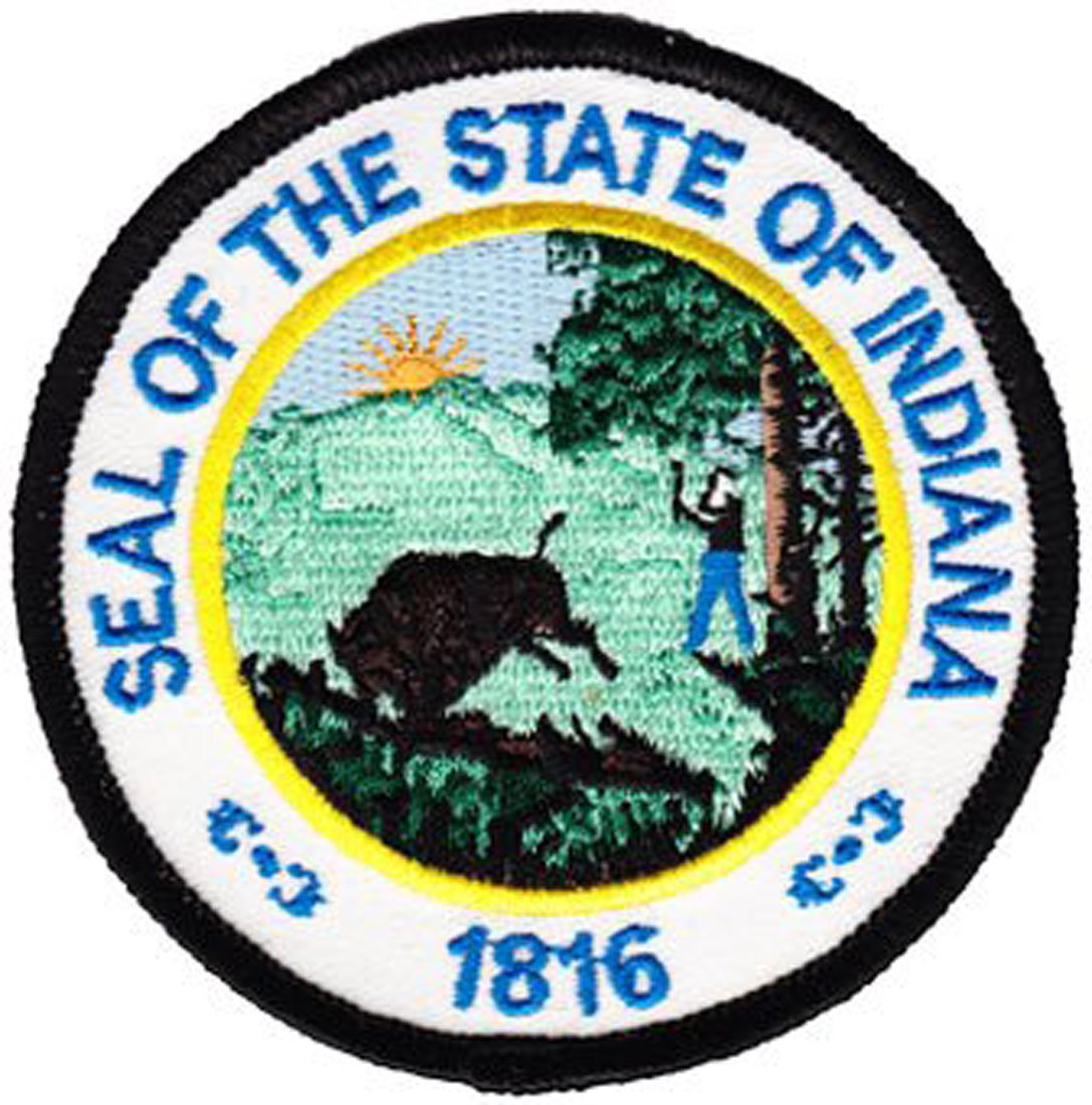 Amazon.com: Indiana - 3 in Round State Seal Patch : Arts, Crafts & Sewing