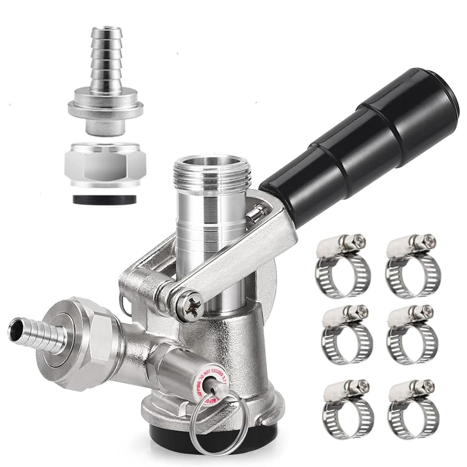 Amazon.com: Cirwurie Stainless Steel Keg Coupler, Sankey D Keg Coupler ...