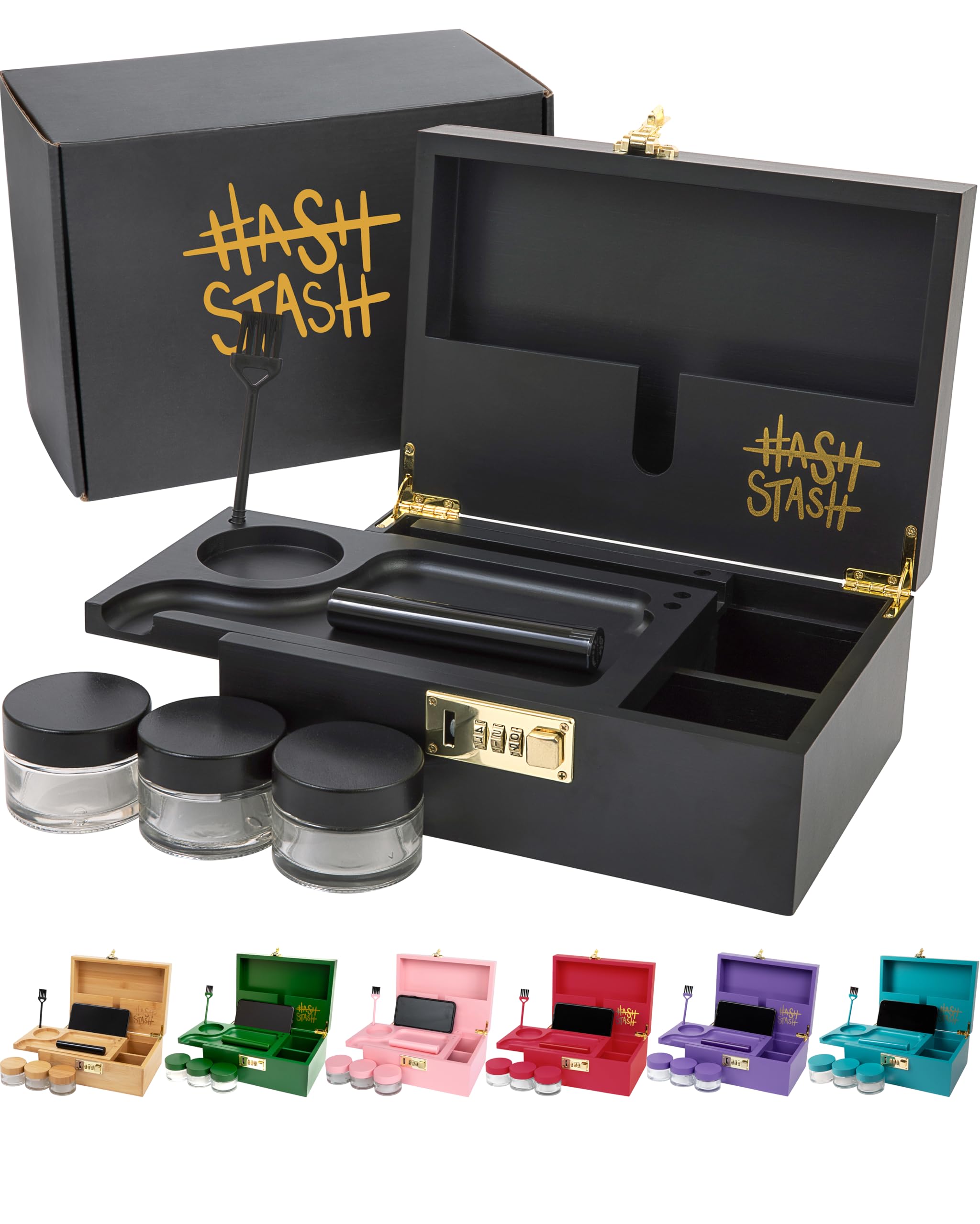Amazon.com: HASHSTASH - The OG Storage Box (Black/Gold) : Home & Kitchen