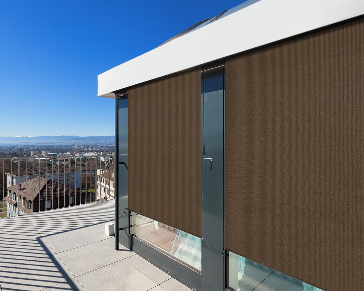 Amazon.com: SHADE SPRING Outdoor Roller Shade Exterior Cordless Patio ...