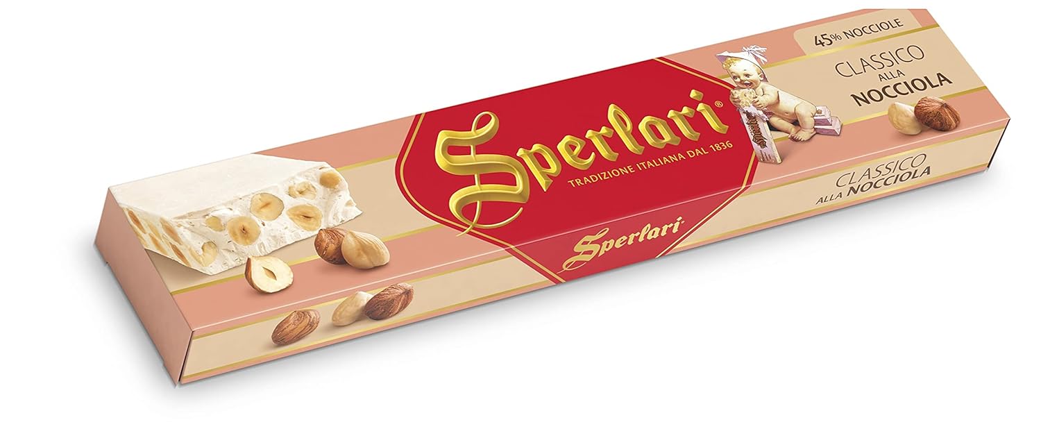 Amazon.com: Sperlari Classic Hazelnut Torrone - 8.8 Ounces : Grocery ...