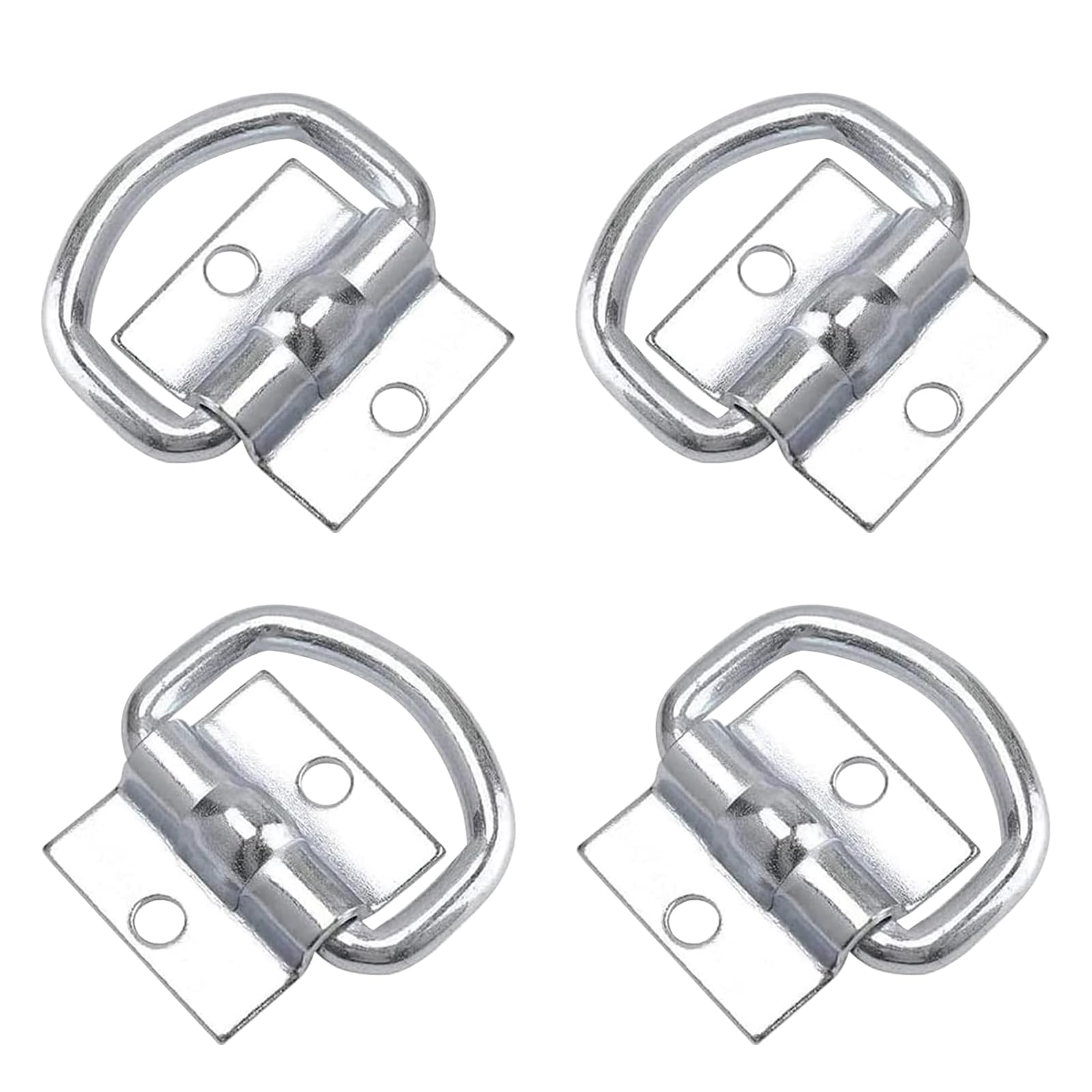 4 Pack D-Ring Tie Down Anchors, Capacity Steel D-Ring Cargo Tie Downs ...