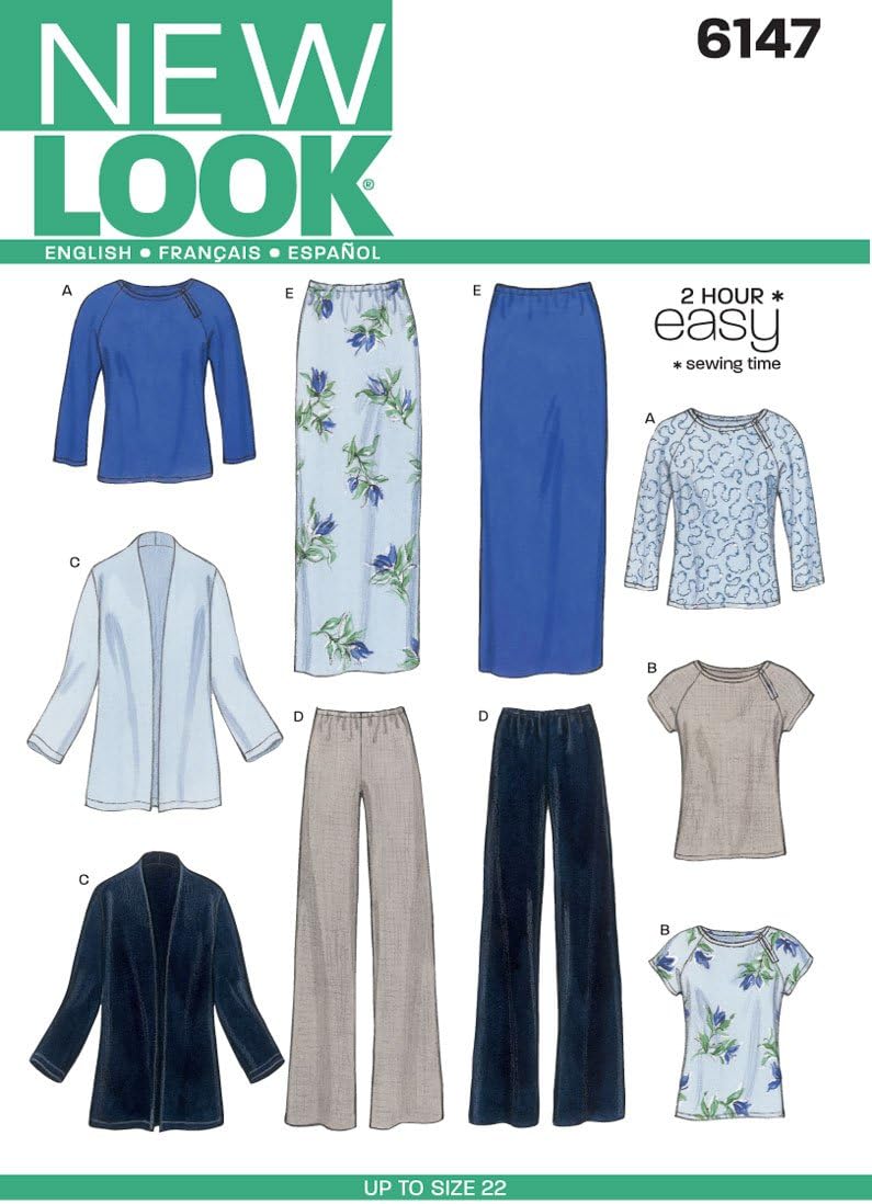 Amazon.com: Simplicity Creative Group, Inc New Look Sewing Pattern 6147 ...