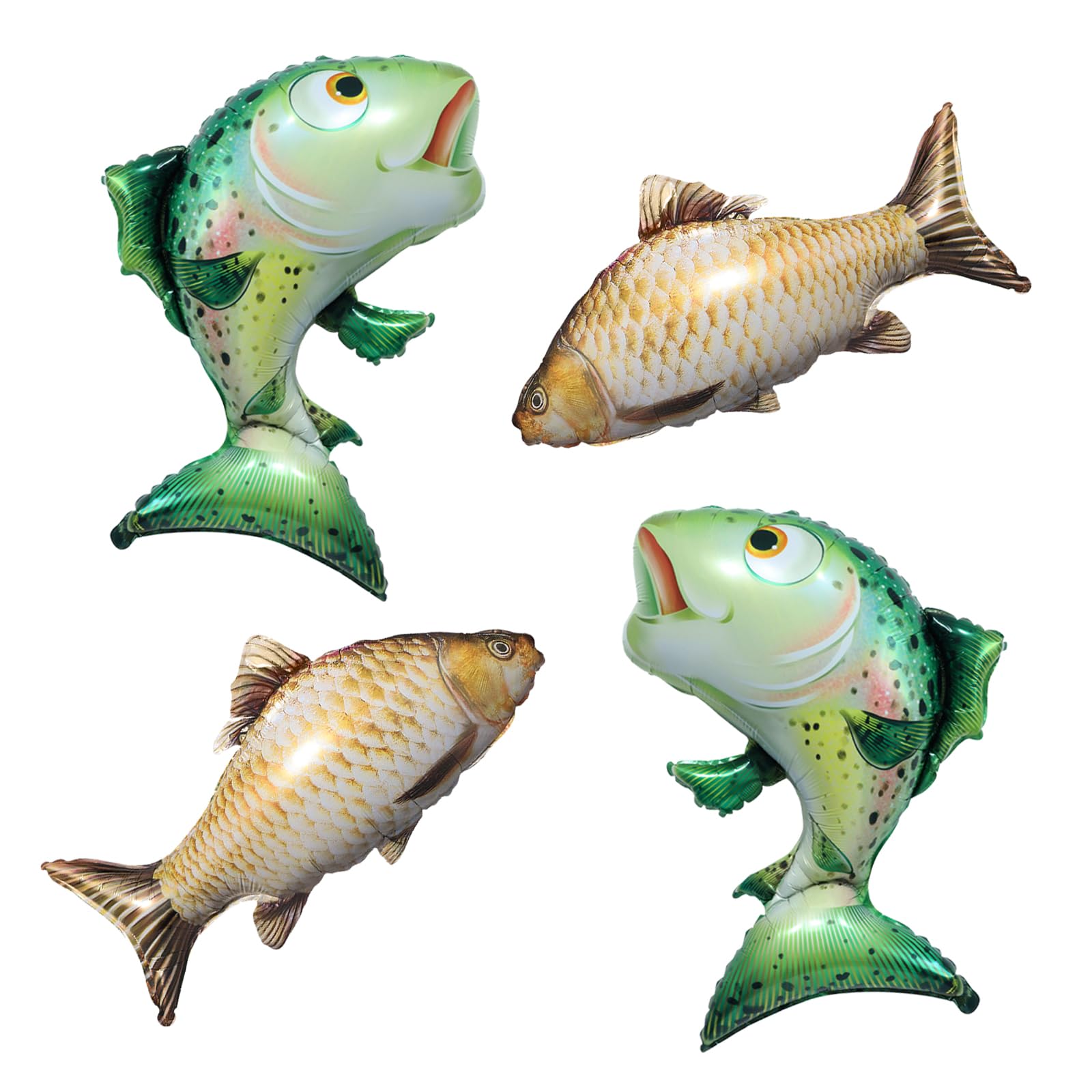 Amazon.com: 4 Pcs Fish Balloons Foil Sea Animal Balloons for Fishing ...