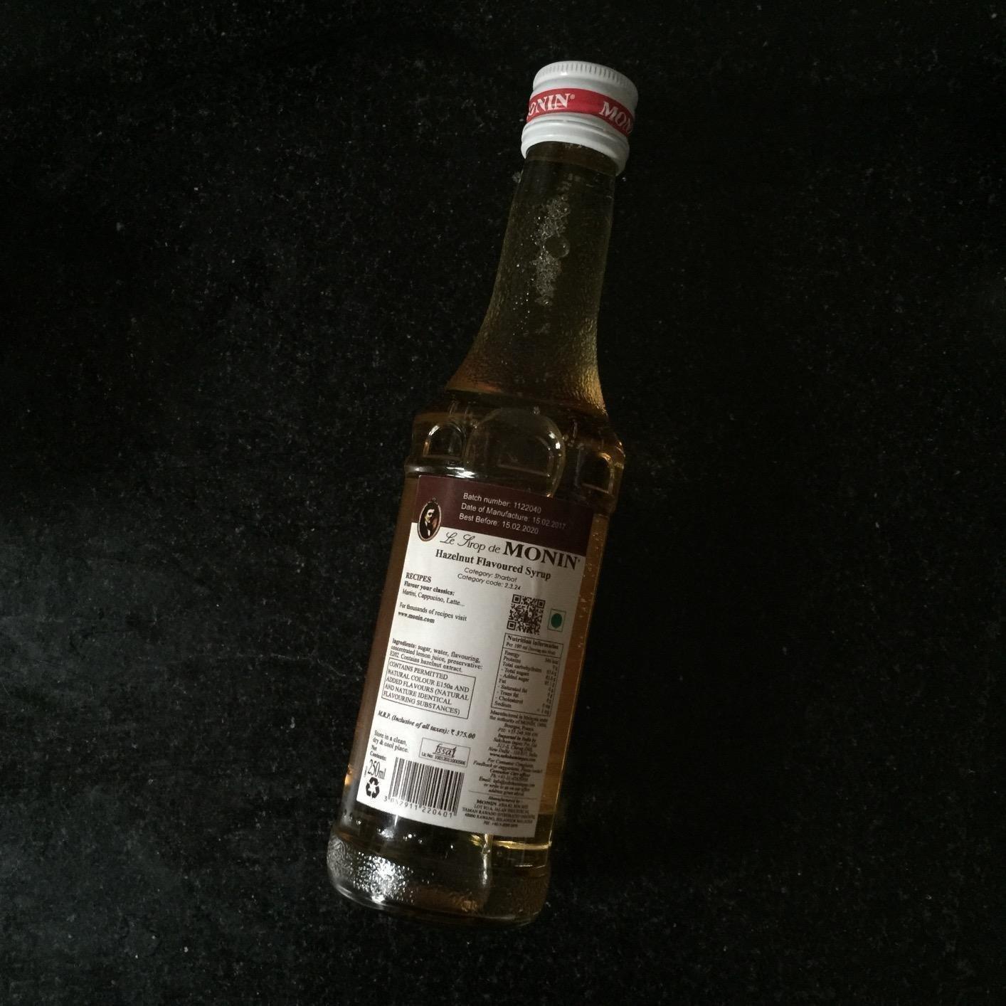 Monin Hazelnut Syrup, 250Ml, Liquid, Vegetarian : Amazon.in: Grocery ...