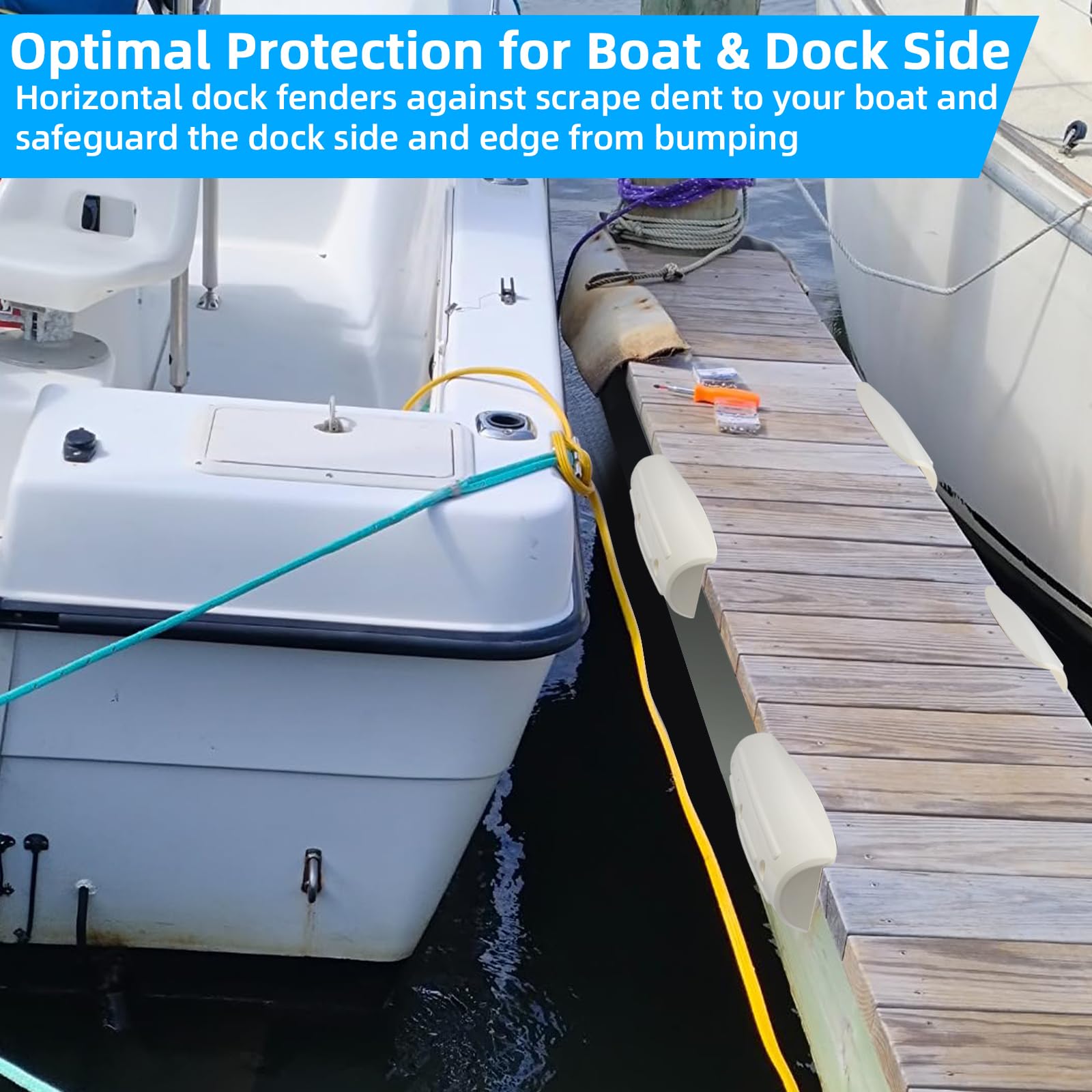 Dock Bumpers Dock Edge 17-Inch Dock Fender Bumpers - UV-Resistant ...