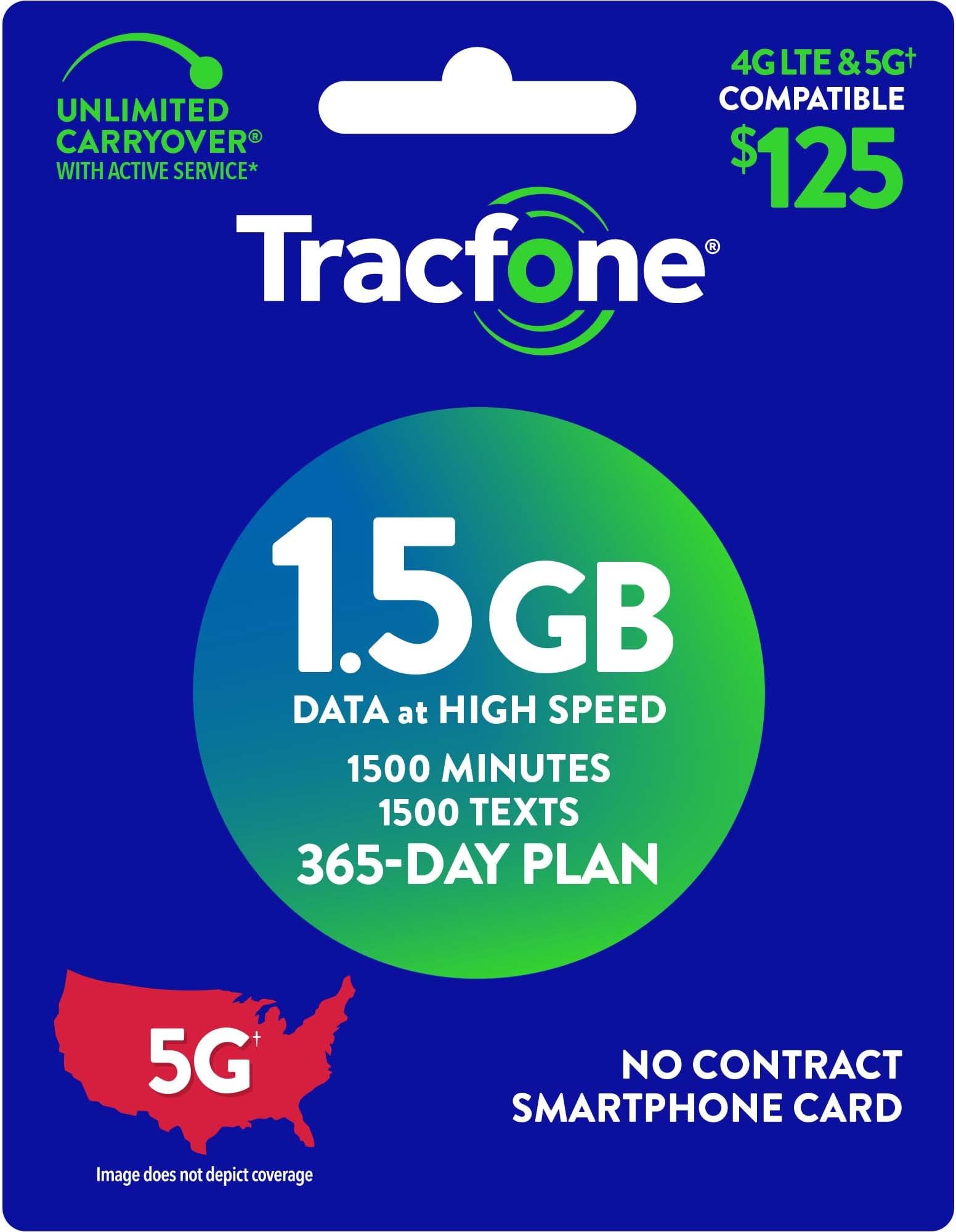 Amazon.com: TracFone $20 Unlimited Talk, Text, 1GB Data 30–Day Plan ...