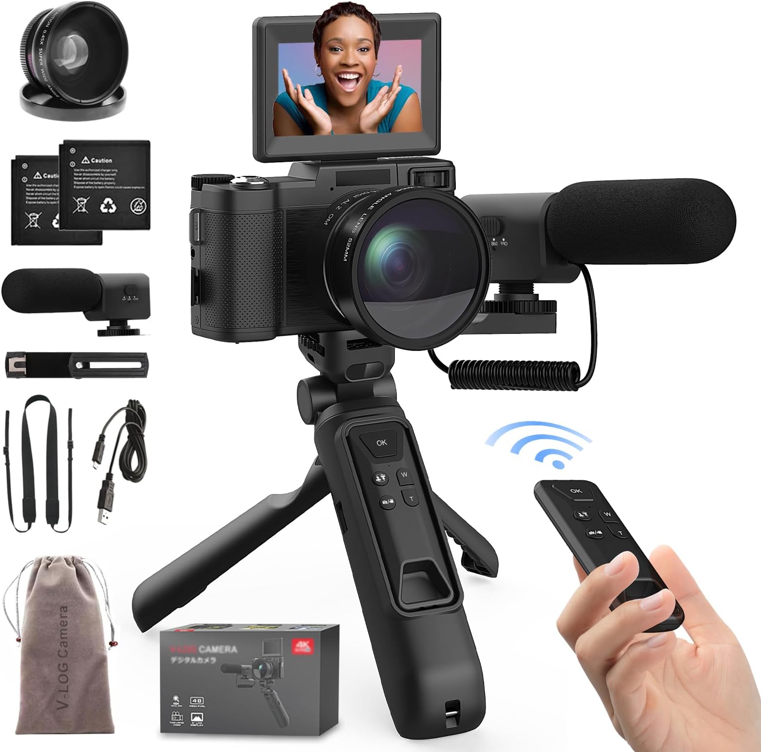 Amazon.com : Digital Camera with Creator Accessory Kit 4K Photography ...