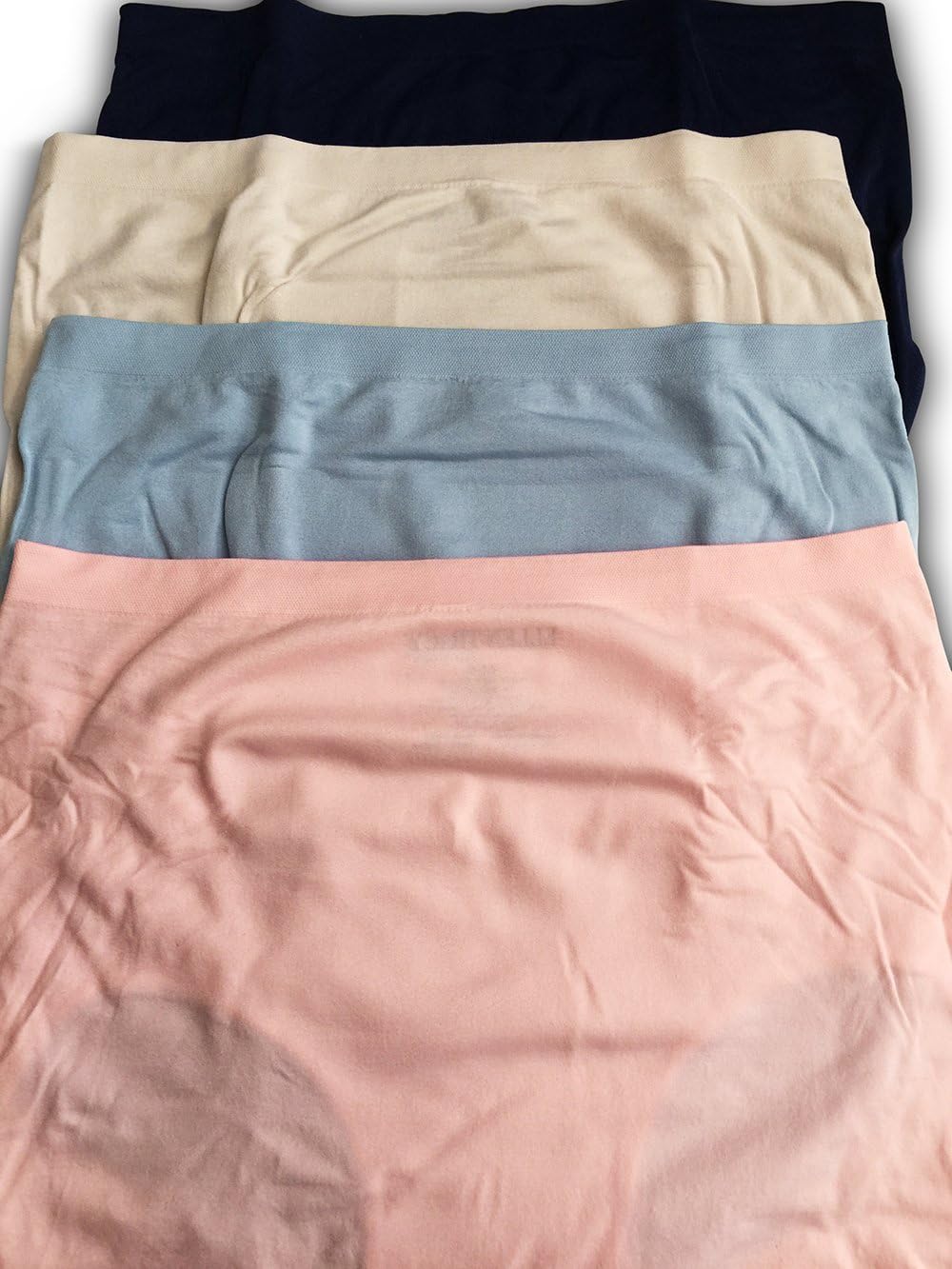 Ellen Tracy Essentials Womens Seamless Briefs 4-Pack Panties, Navy ...