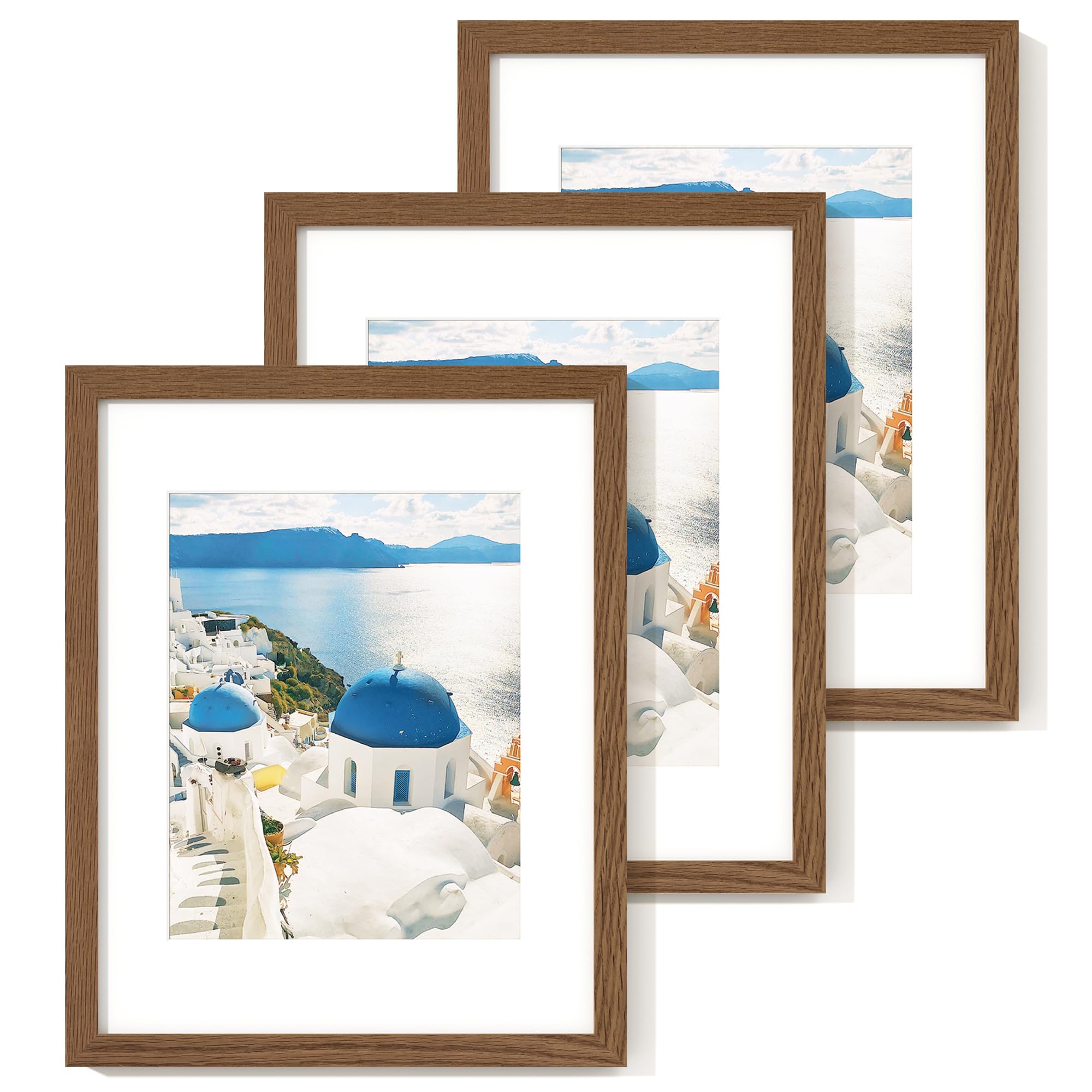 Amazon.com - Axeman 11x14 Picture Frame with Mat for 8x10, Solid Oak ...