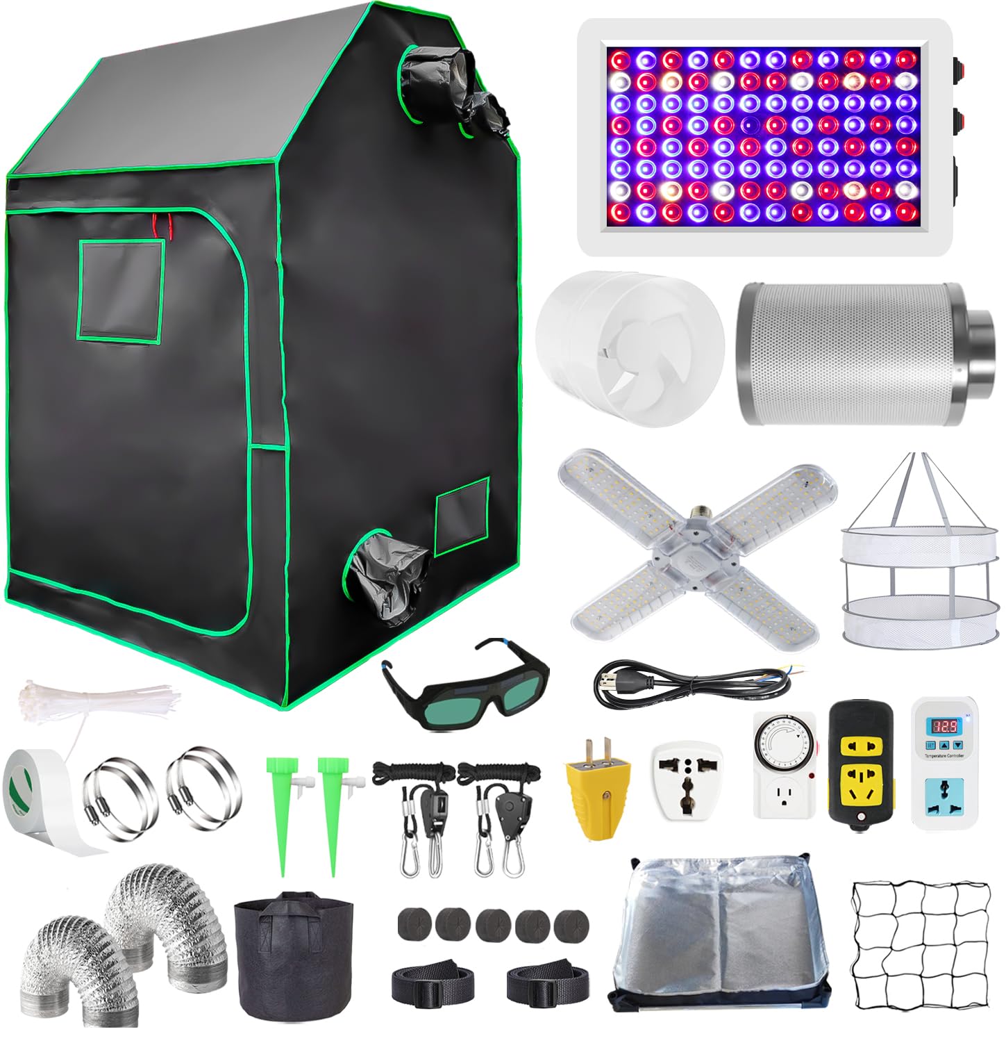 Amazon.com: 4x4 Grow Tent Kit, Complete High Reflective Mylar Indoor ...