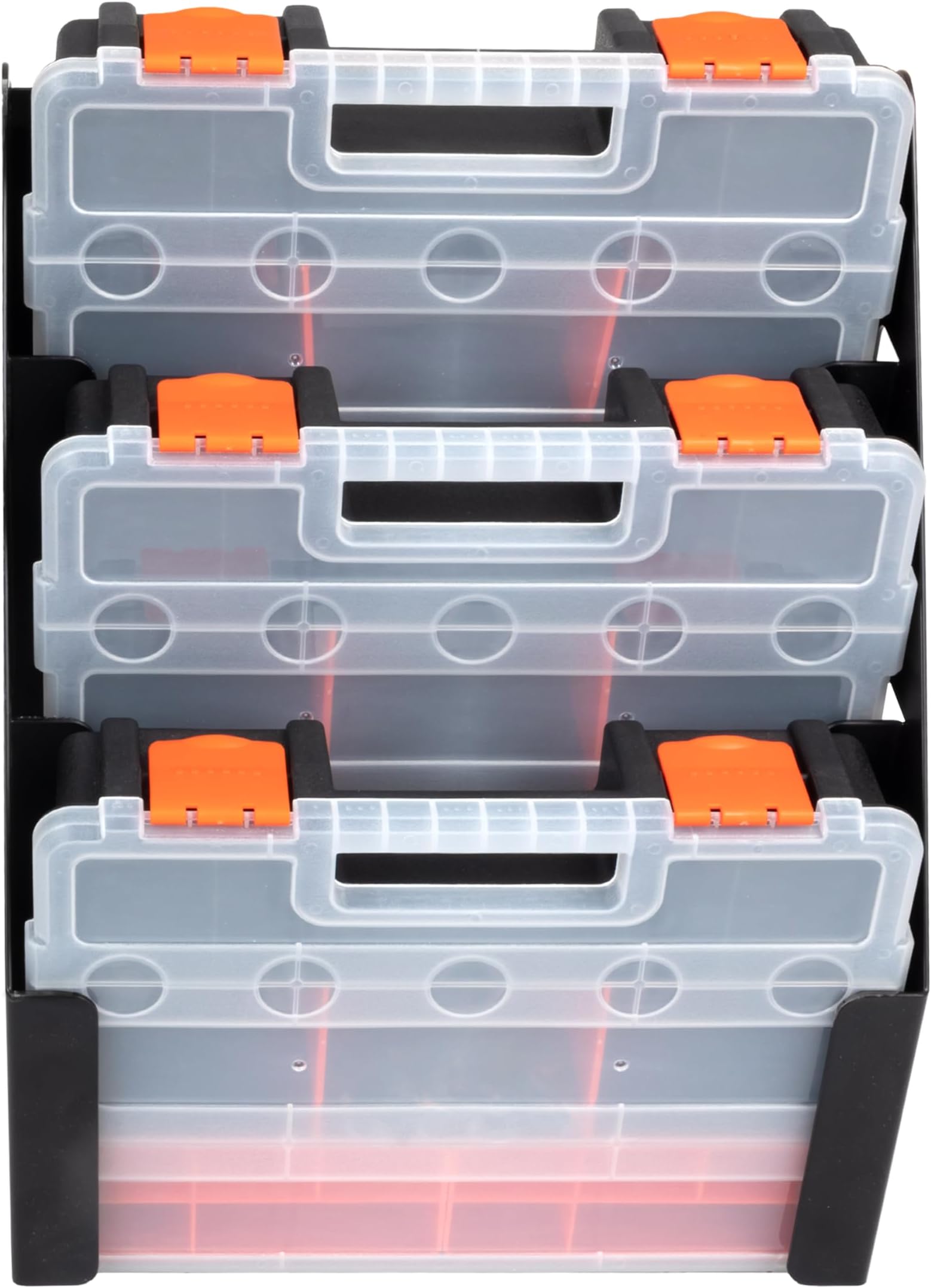 P-SH-Hanging Tote Kit for Van Shelving Storage, 3 Plastic Storage Box w ...