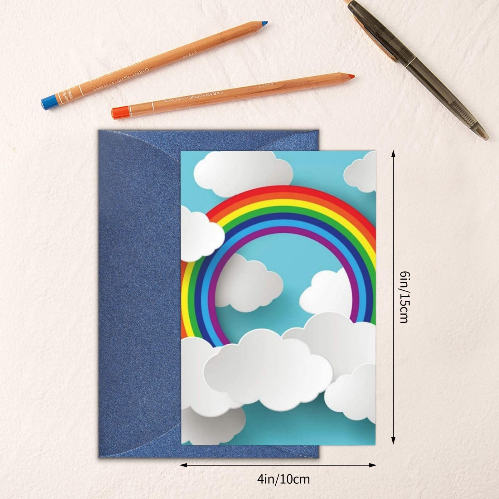 Diy Rainbow Invitations Personalised Good Luck In Your New Job Card