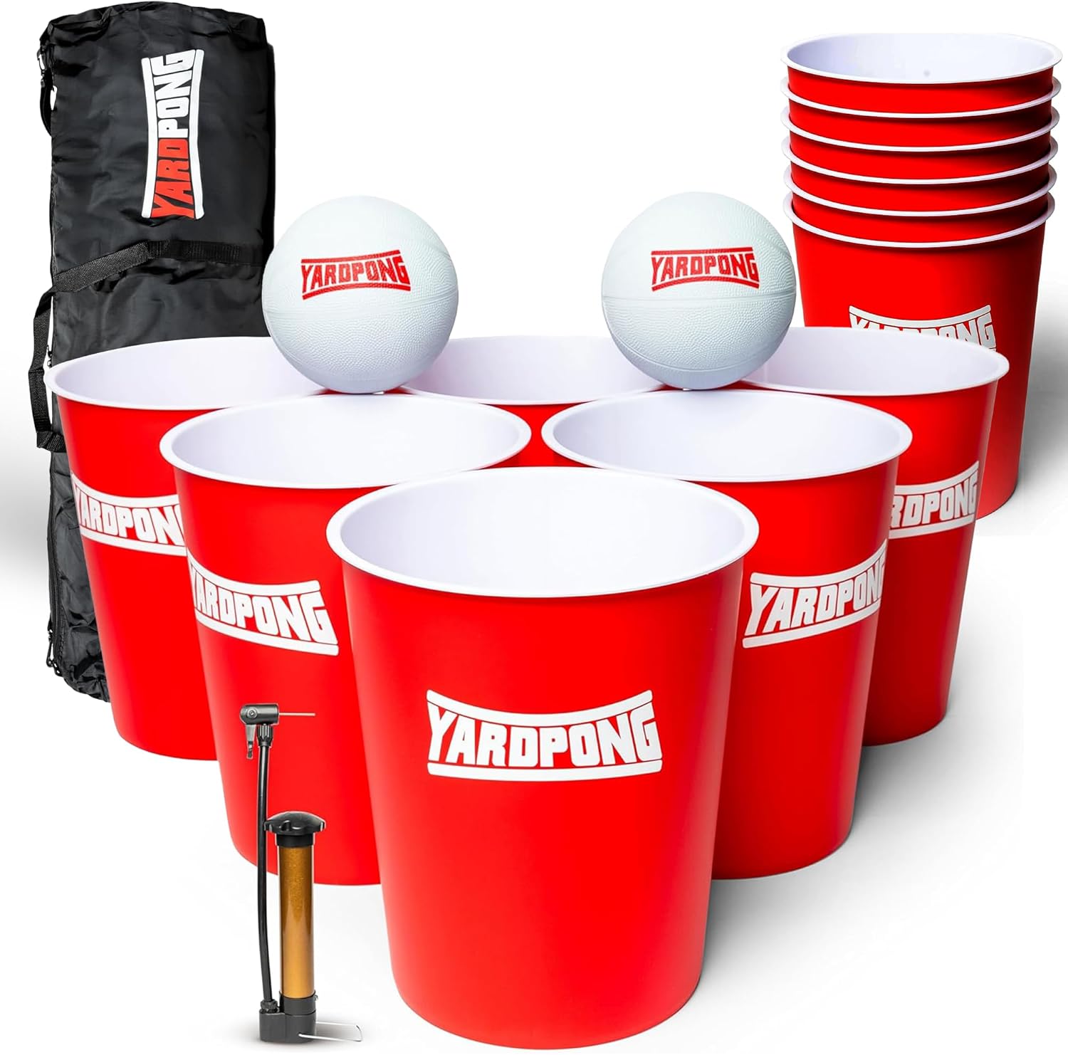 Amazon.com: YardPong – Giant Yard Pong and Basketball Game with 12 ...